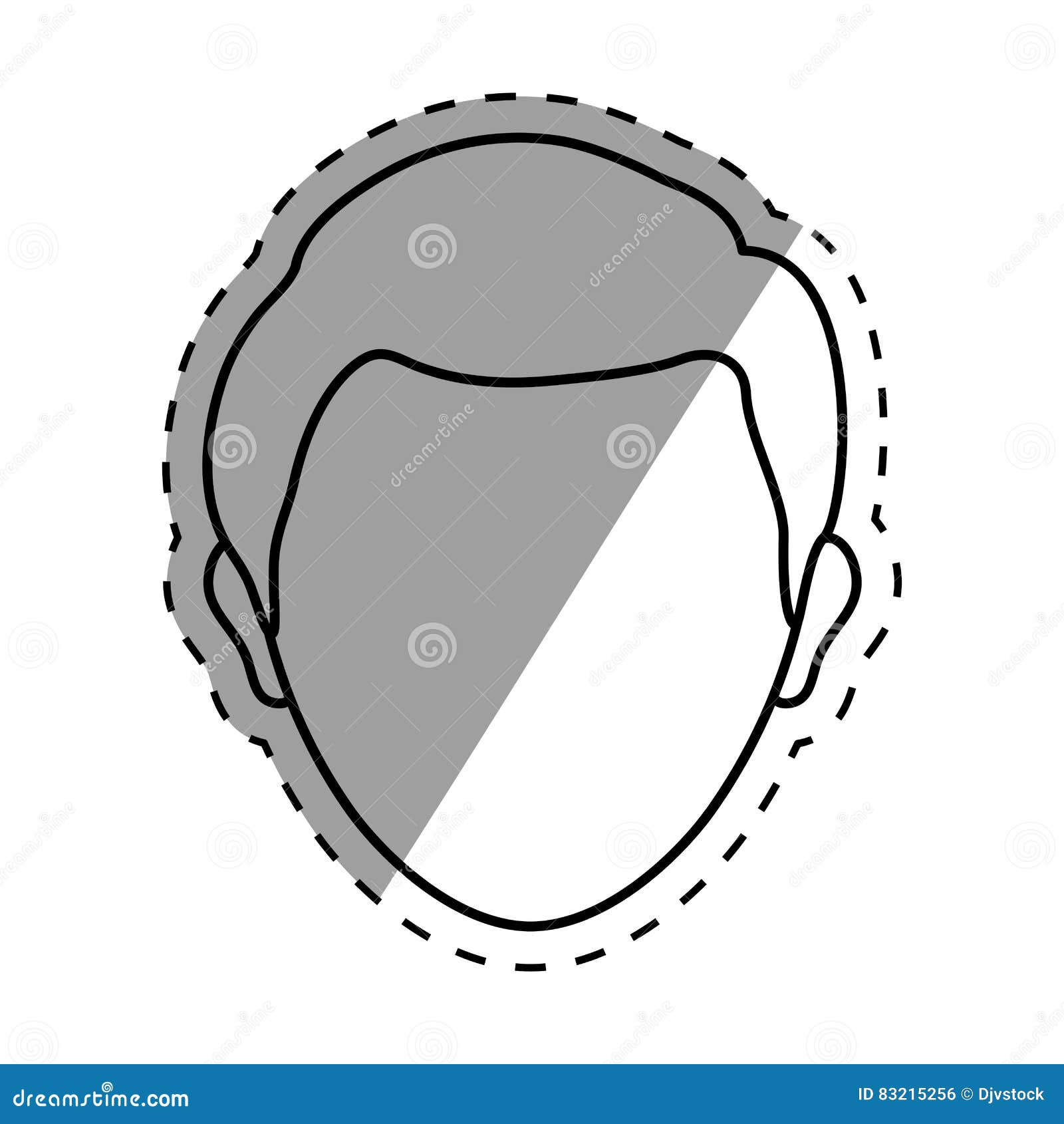Man faceless head stock illustration. Illustration of person - 83215256