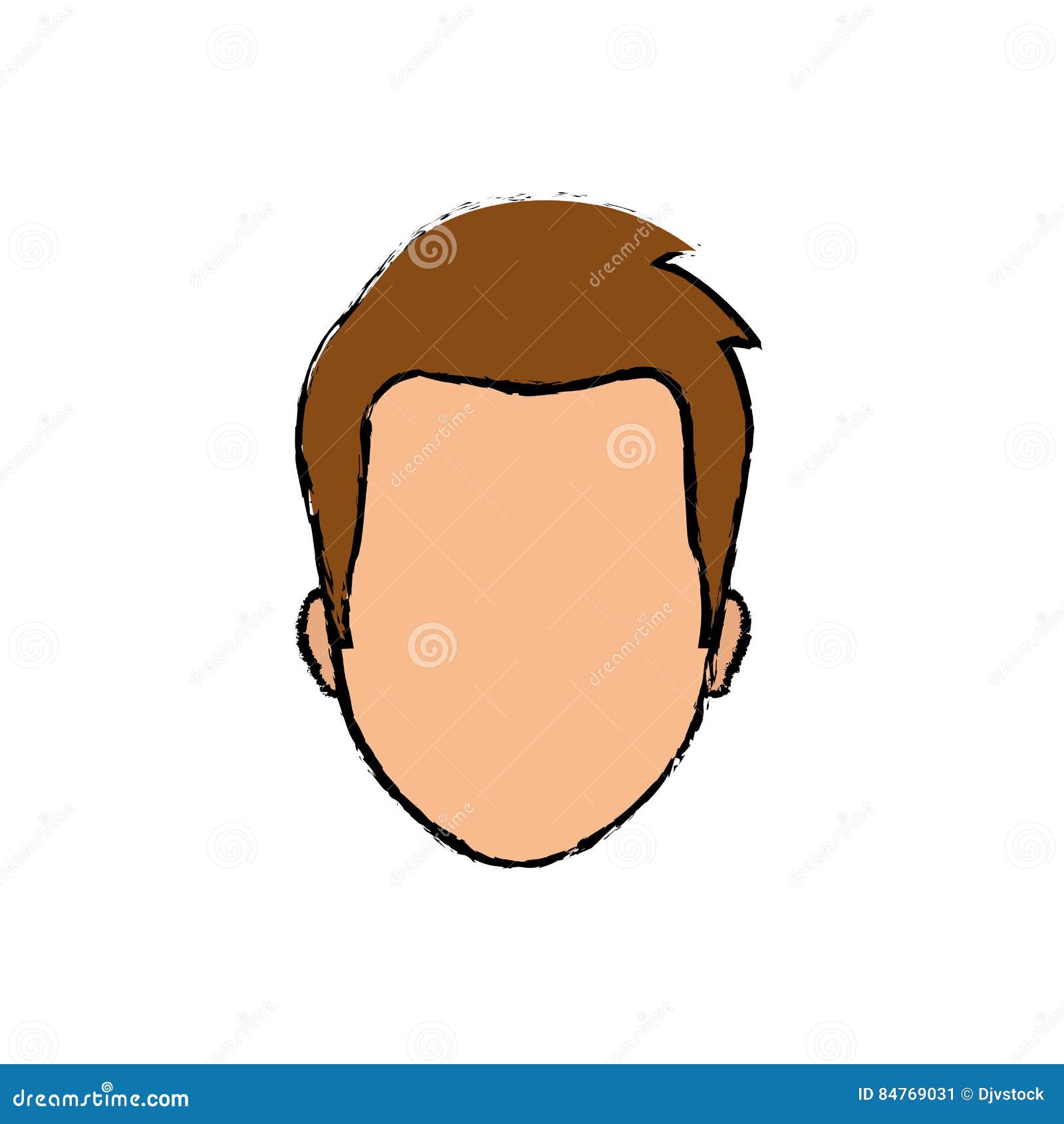 Man faceless head stock illustration. Illustration of design - 84769031