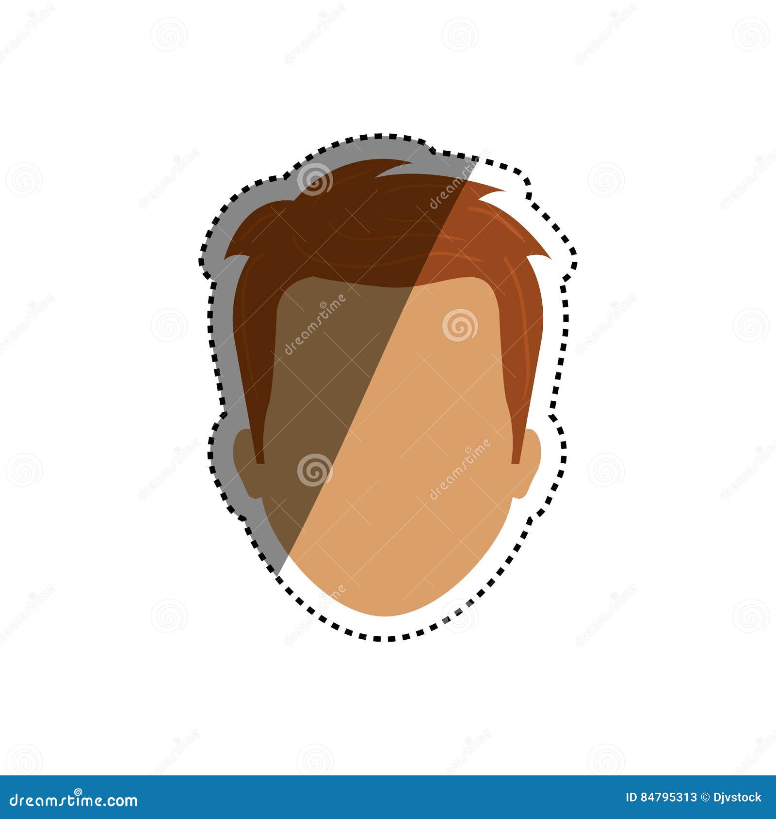 Man faceless head stock illustration. Illustration of business - 84795313
