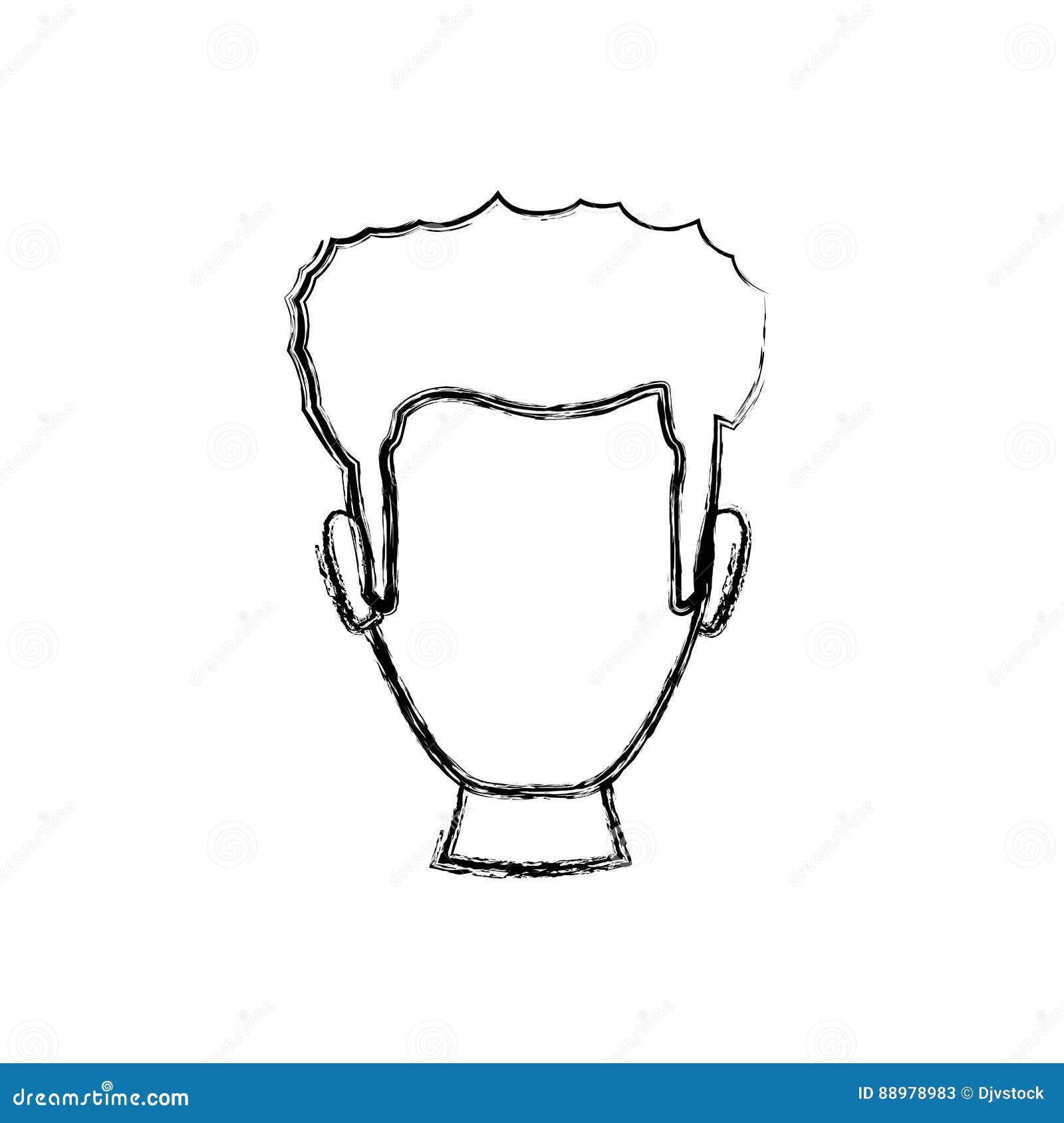 Man faceless head stock illustration. Illustration of people - 88978983