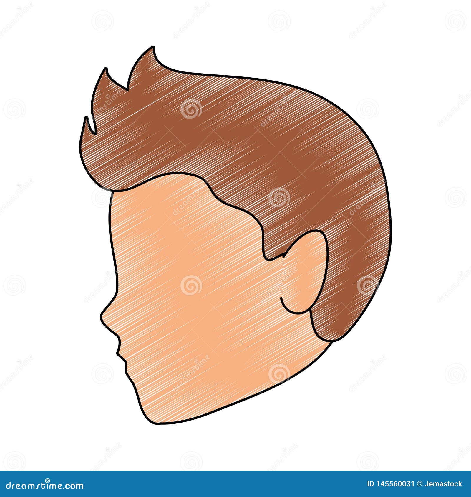 Man Faceless Head Scribble Stock Vector Illustration Of Social 145560031
