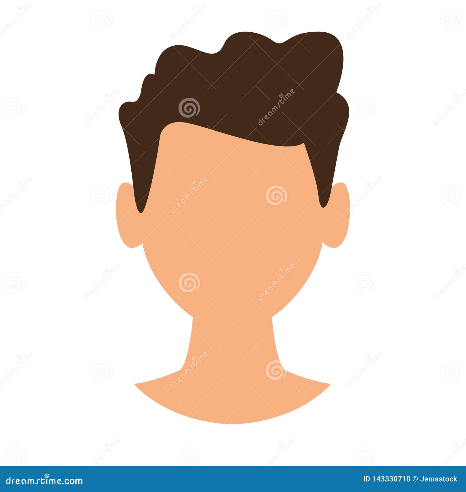 Man faceless head stock vector. Illustration of mouth - 143330710