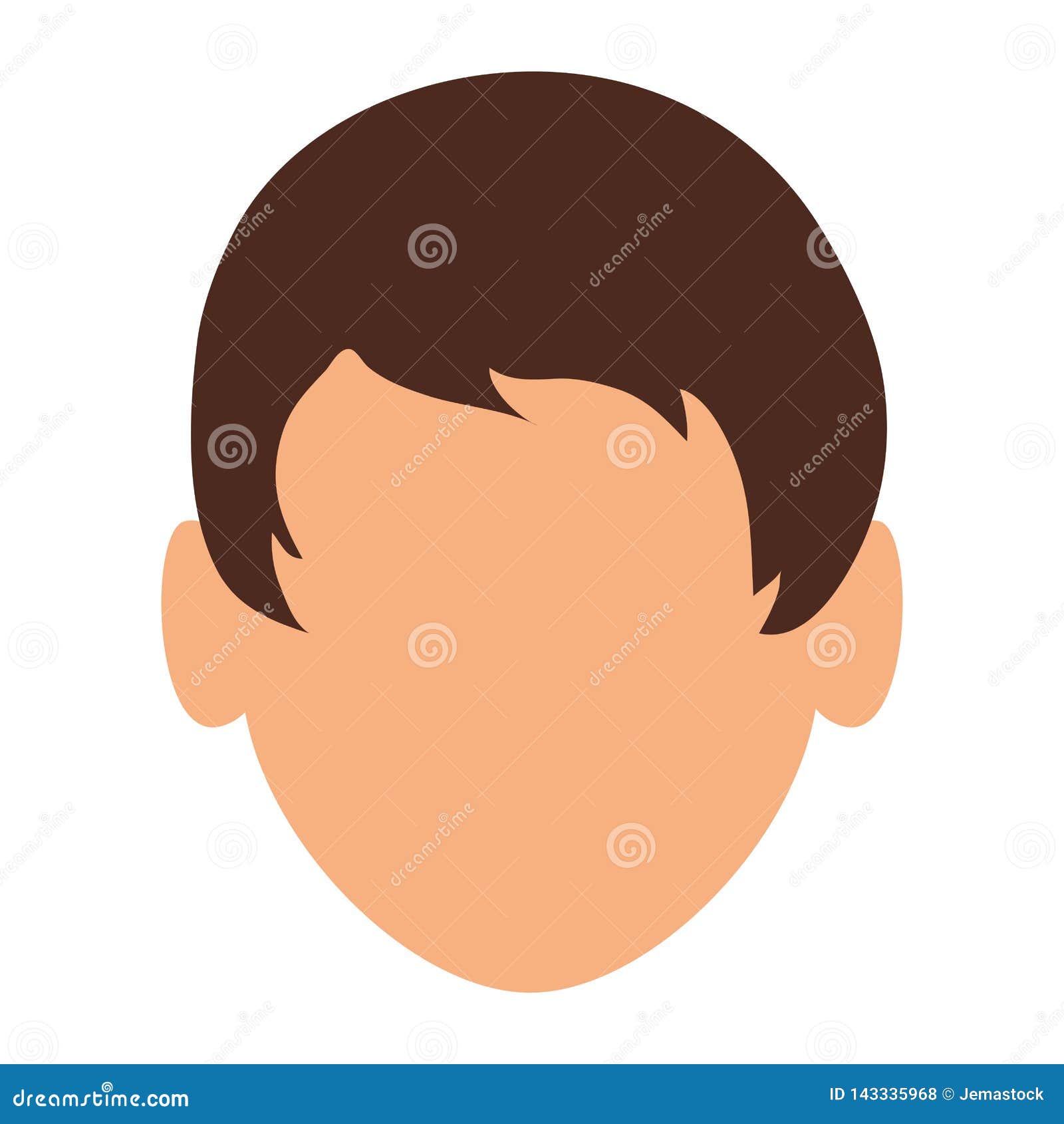 Man faceless head stock vector. Illustration of cartoon - 143335968
