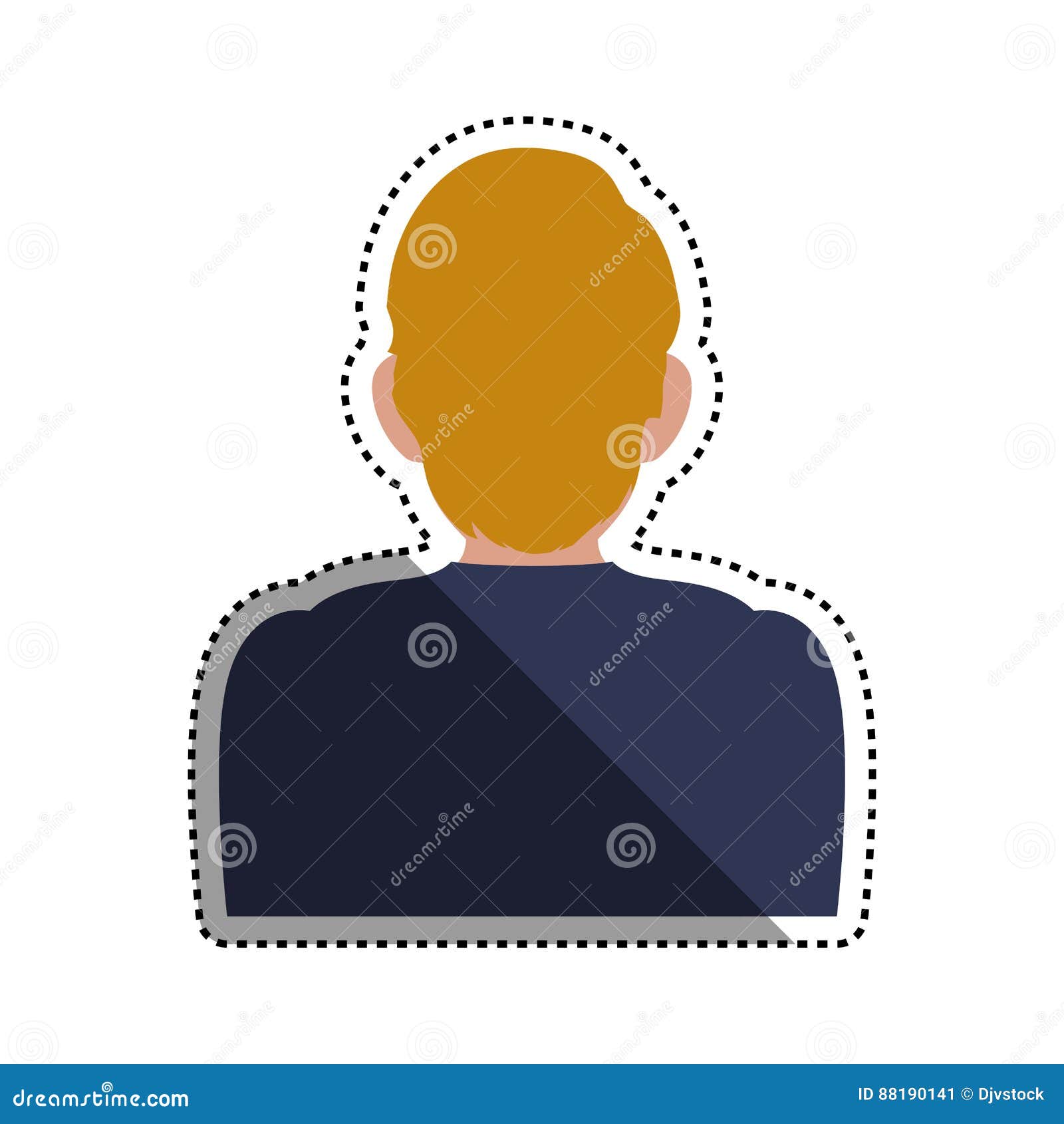 Man faceless profile stock illustration. Illustration of look - 88190141