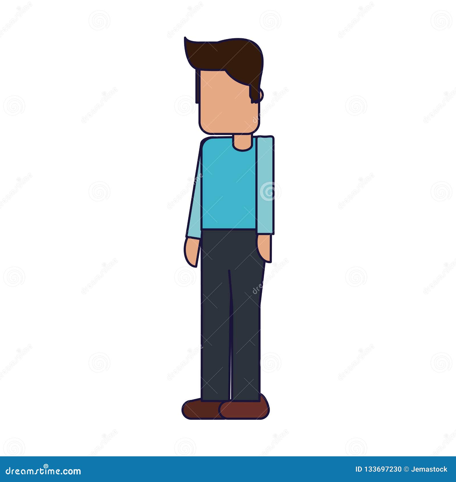 Man faceless profile stock vector. Illustration of anonymous - 133697230