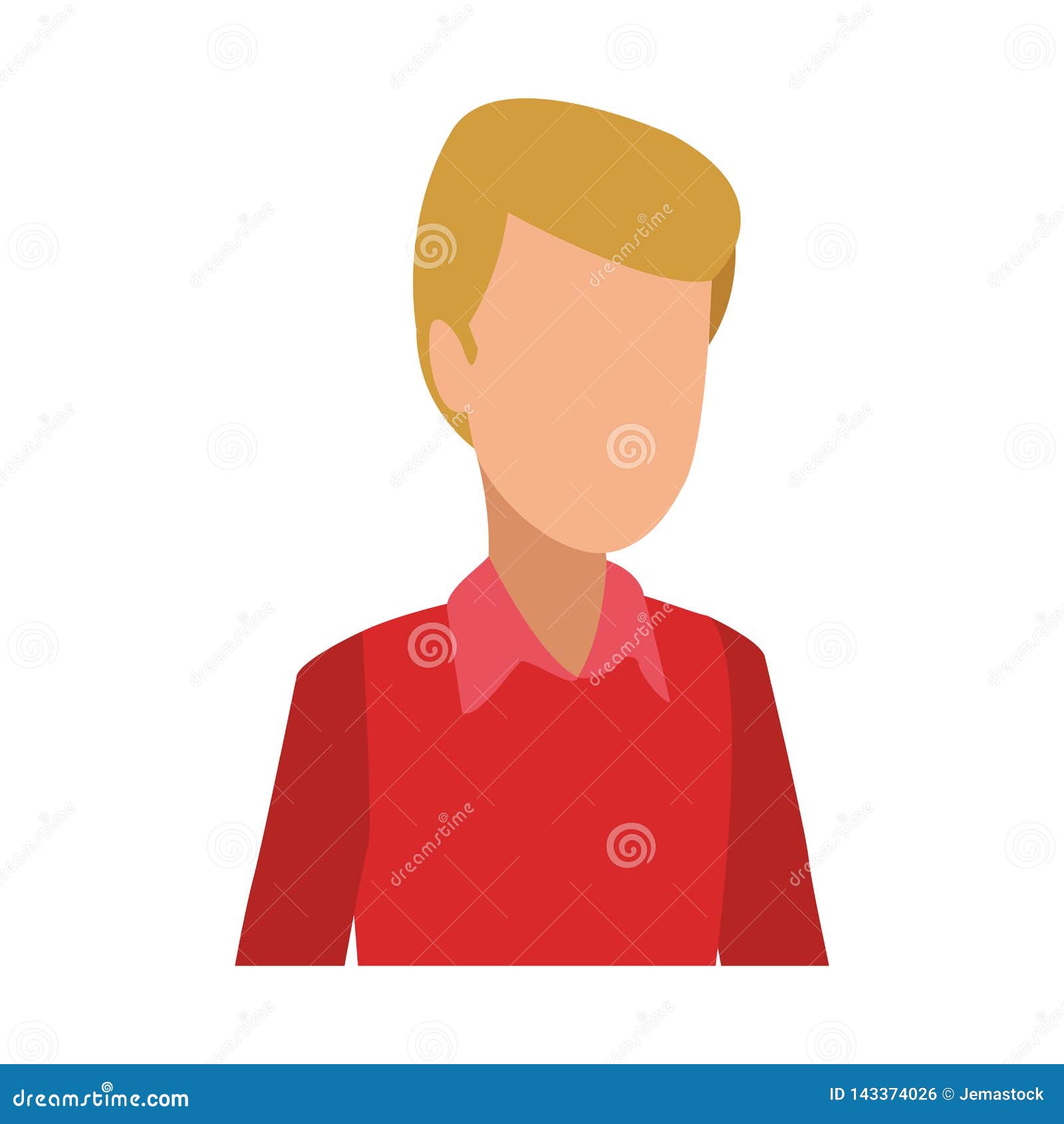 Man faceless profile stock vector. Illustration of head - 143374026
