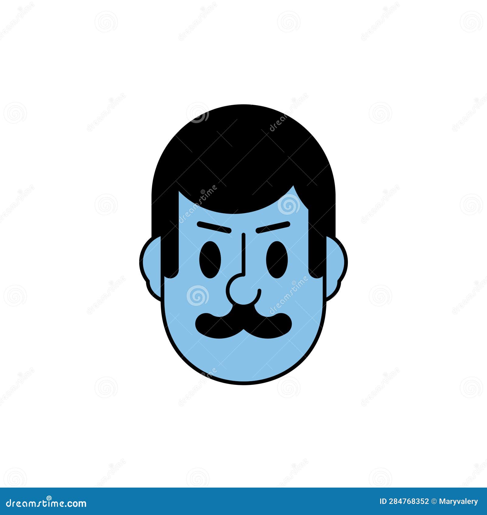 Man Faces Icon Sign Cartoon. Vector Illustration Stock Vector ...