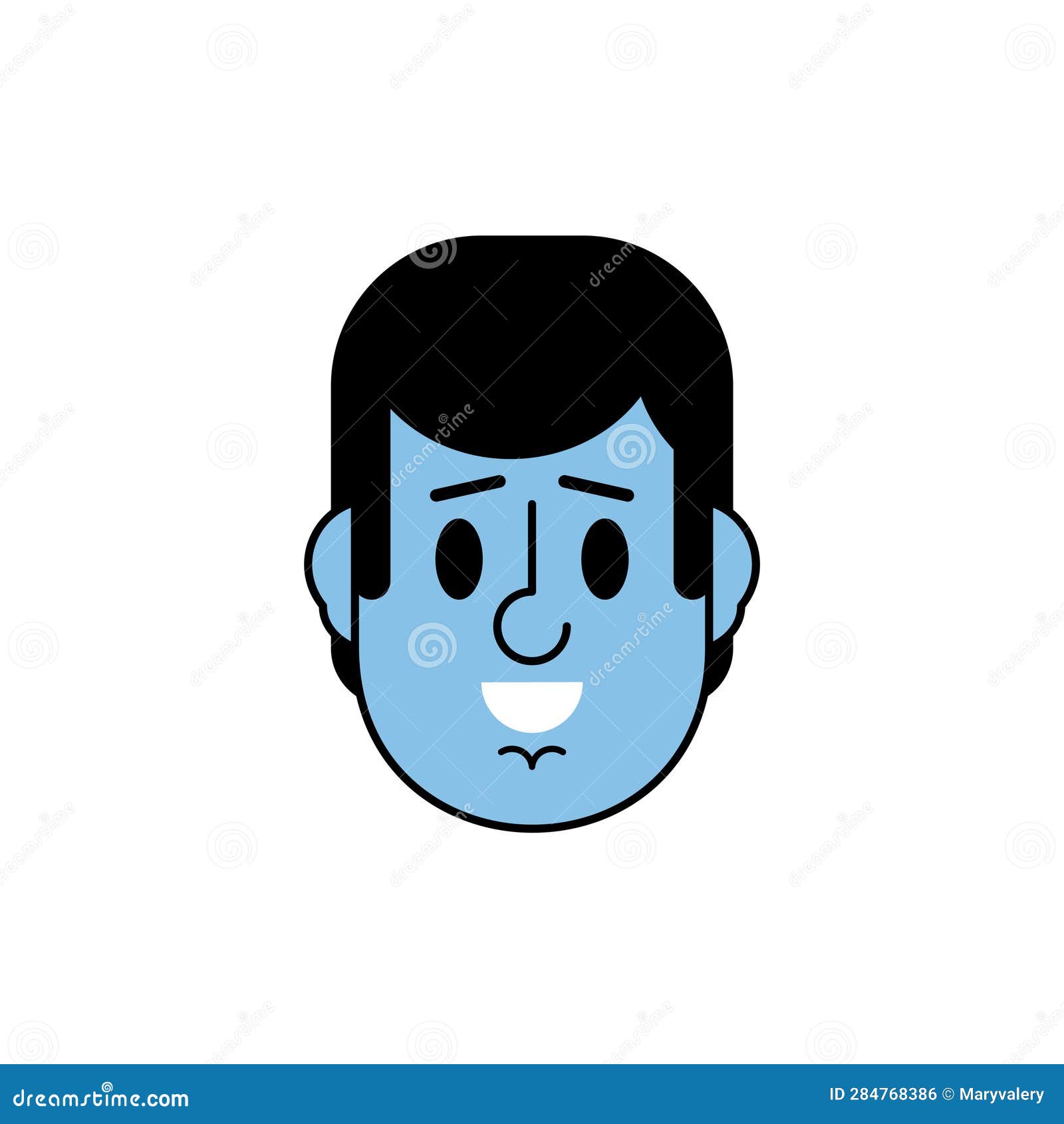 Man Faces Icon Sign Cartoon. Vector Illustration Stock Vector ...