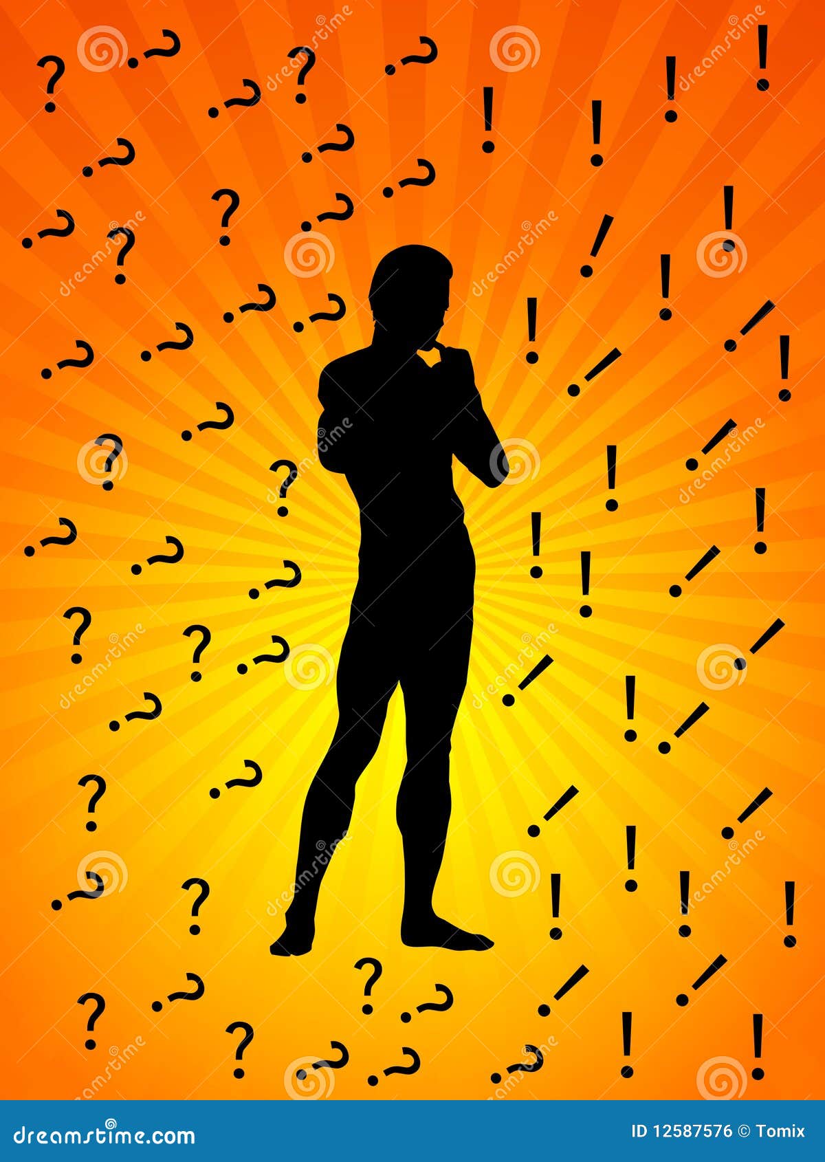 A man faces indecision stock vector. Illustration of decide - 12587576