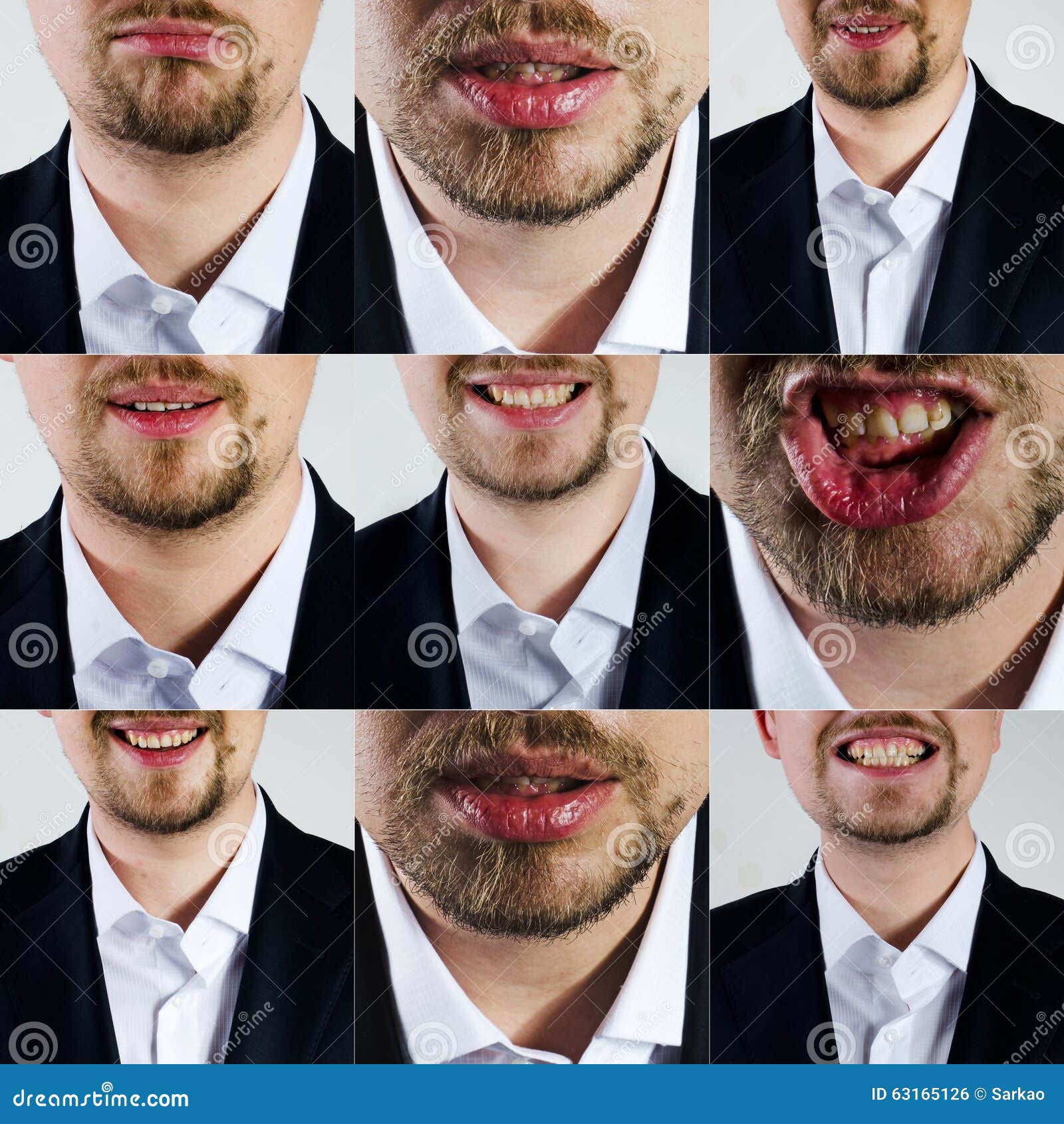 Man facial expressions stock photo. Image of face, bearded - 63165126