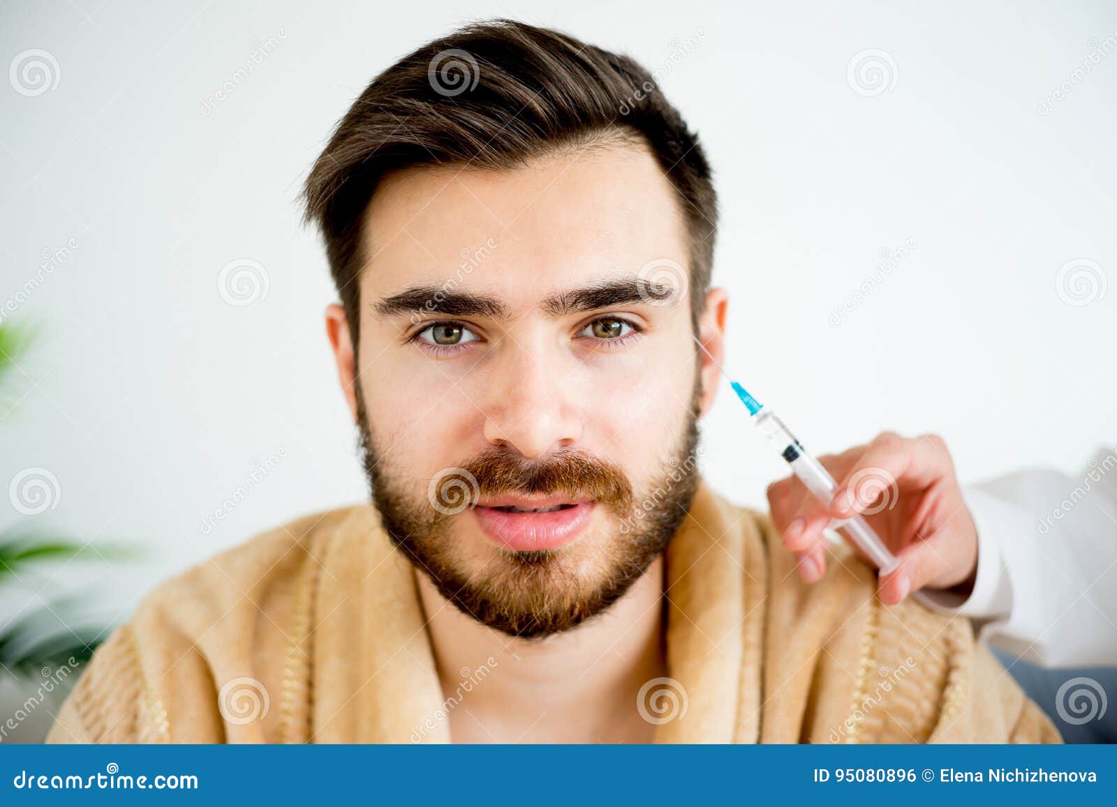 Man facial injection stock photo. Image of mask, face - 95080896