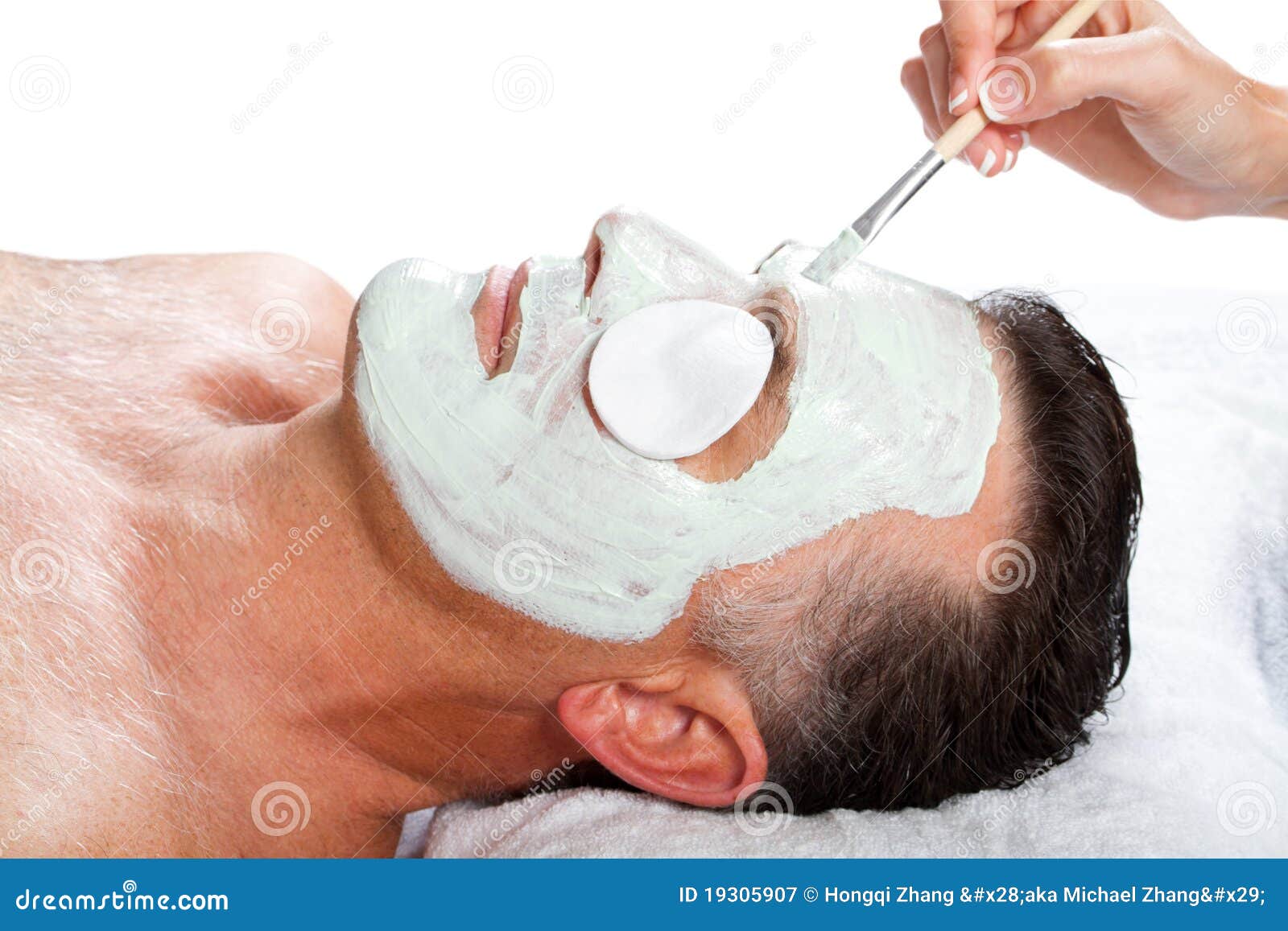 Man with facial mask stock image. Image of cosmetics - 19305907