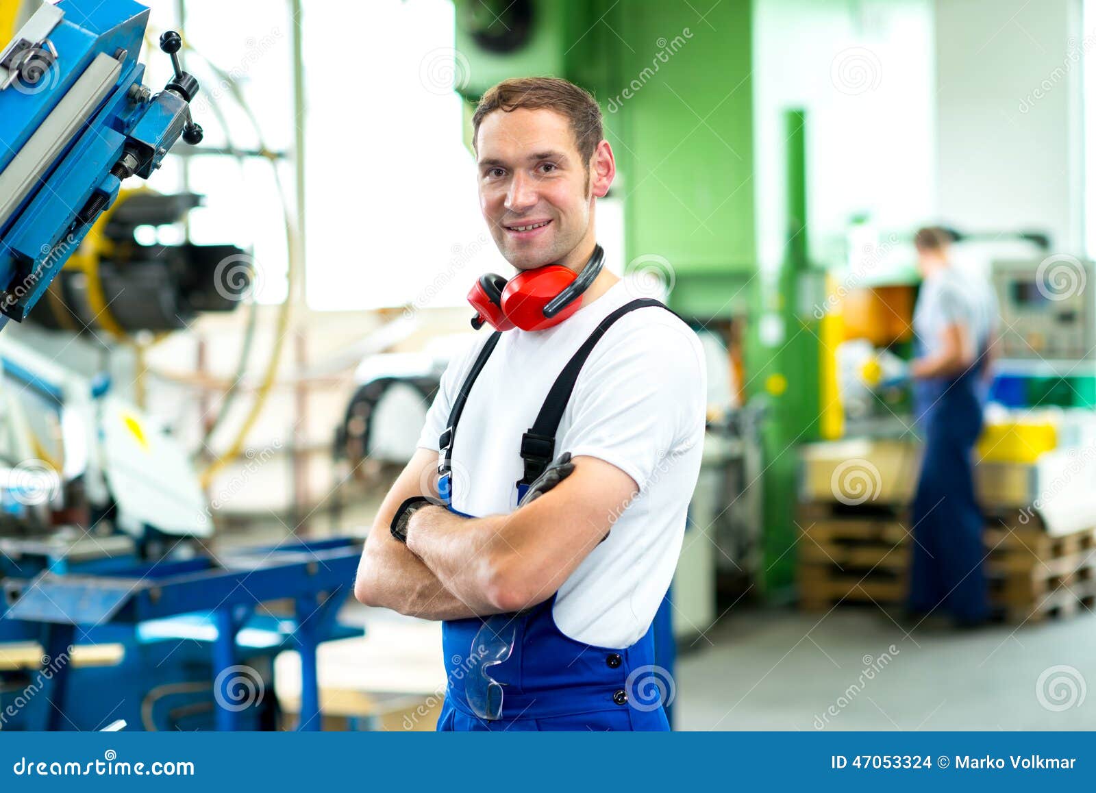 Man in factory stock photo. Image of middle, caucasian - 47053324