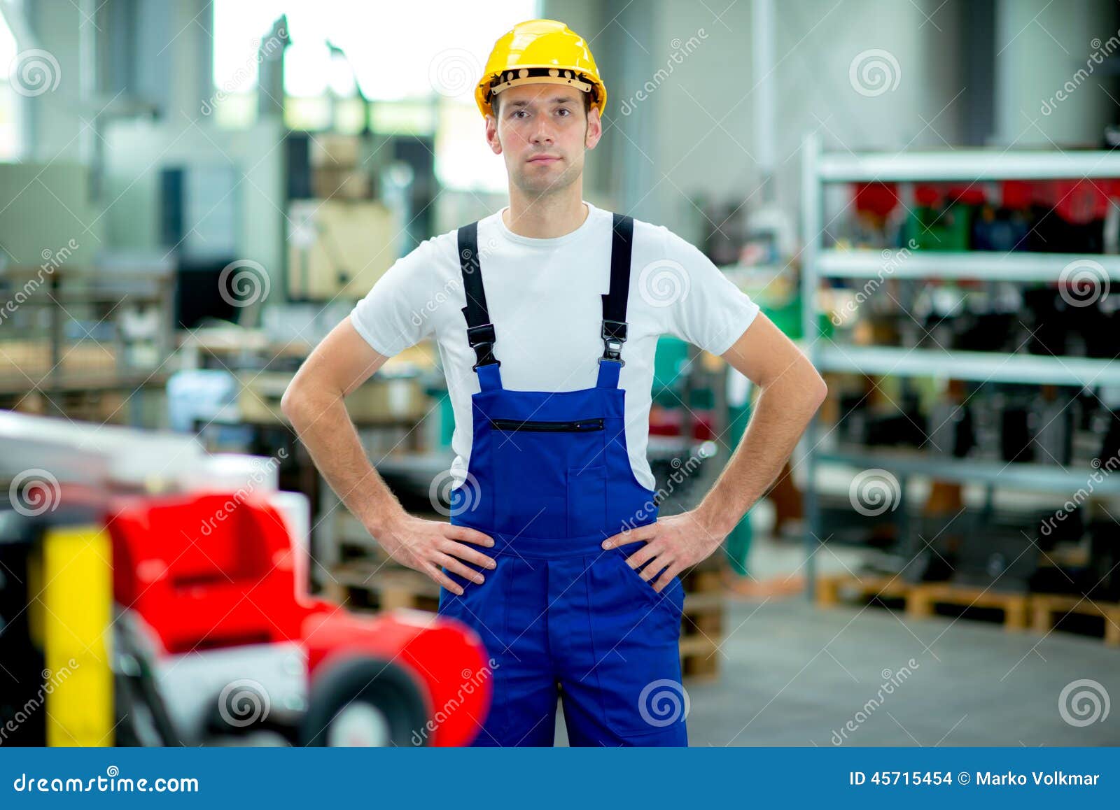 Man in a factory stock photo. Image of industrial, mechanic - 45715454