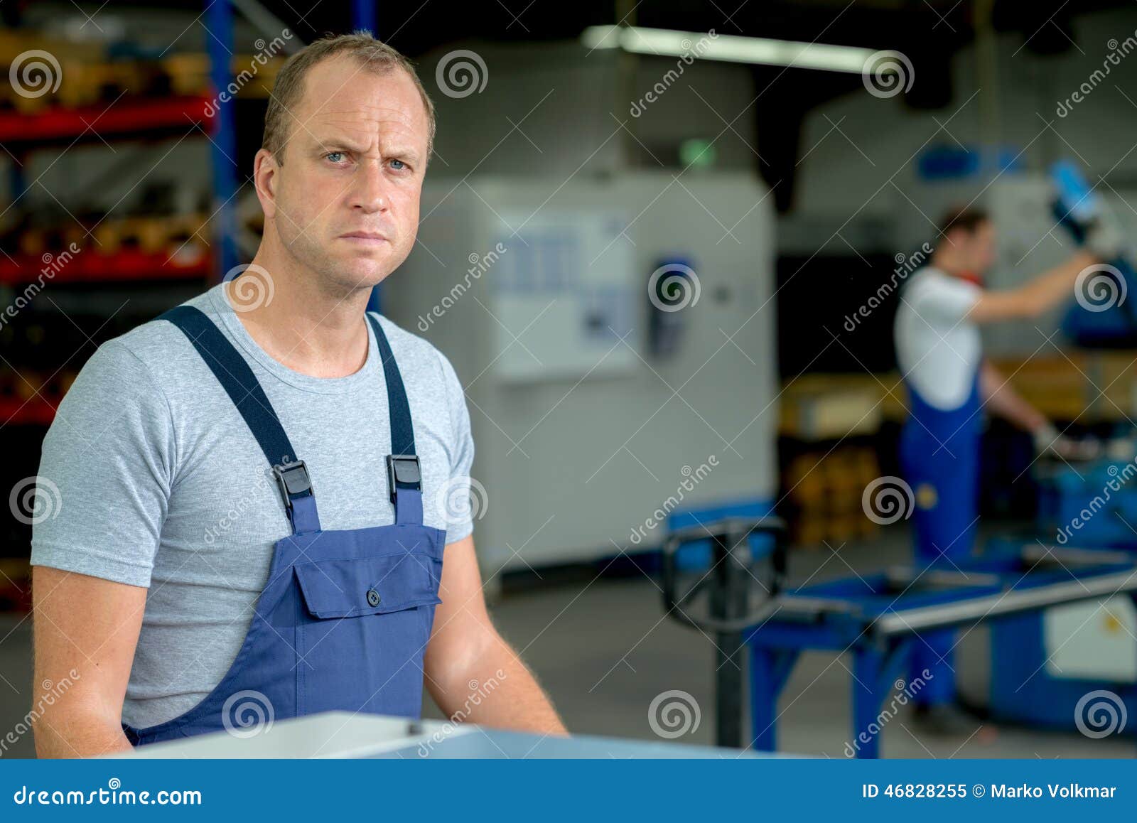Man in a factory stock image. Image of engineer, metal - 46828255