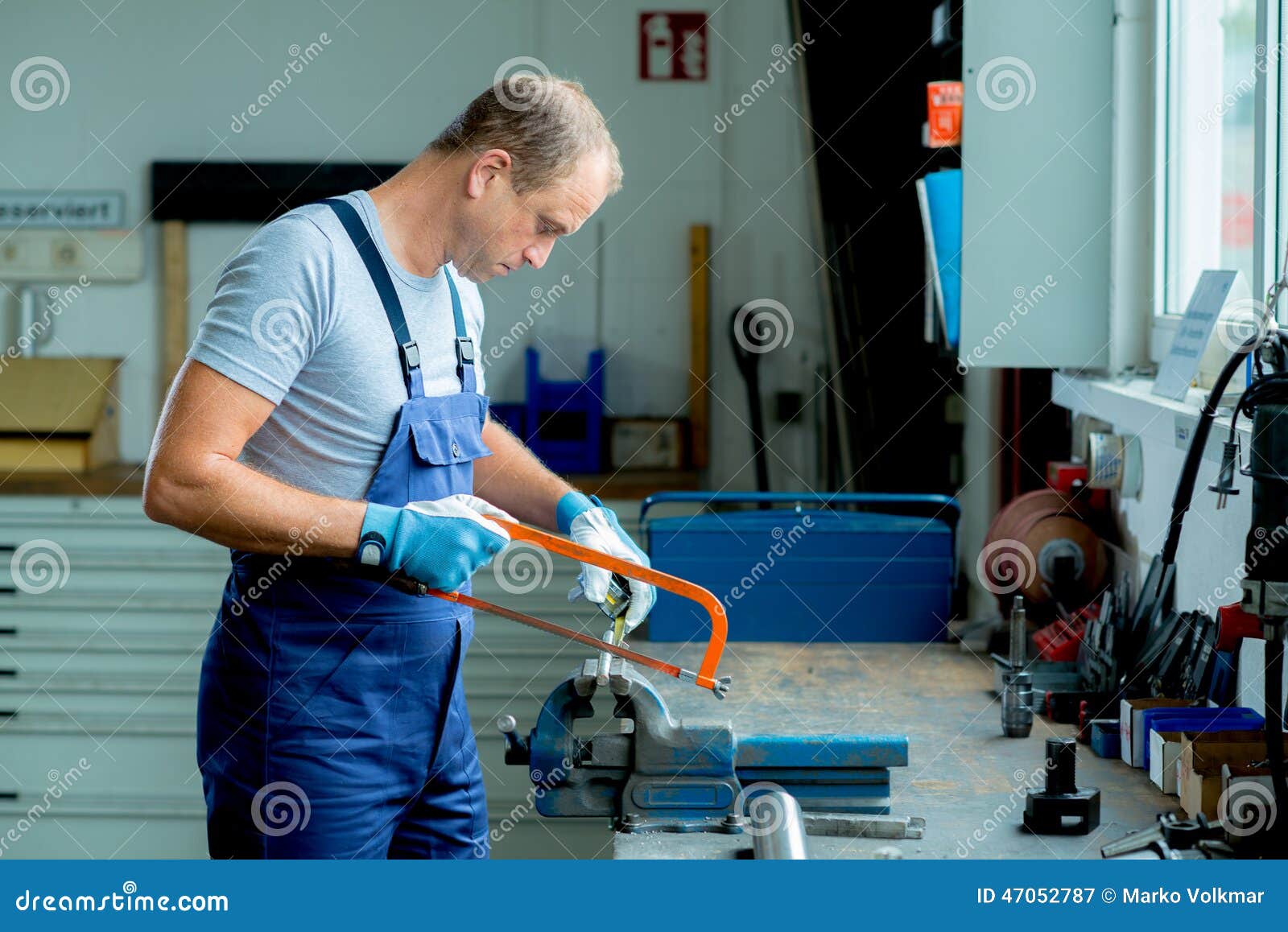 Man in a factory stock image. Image of handyman, male - 47052787