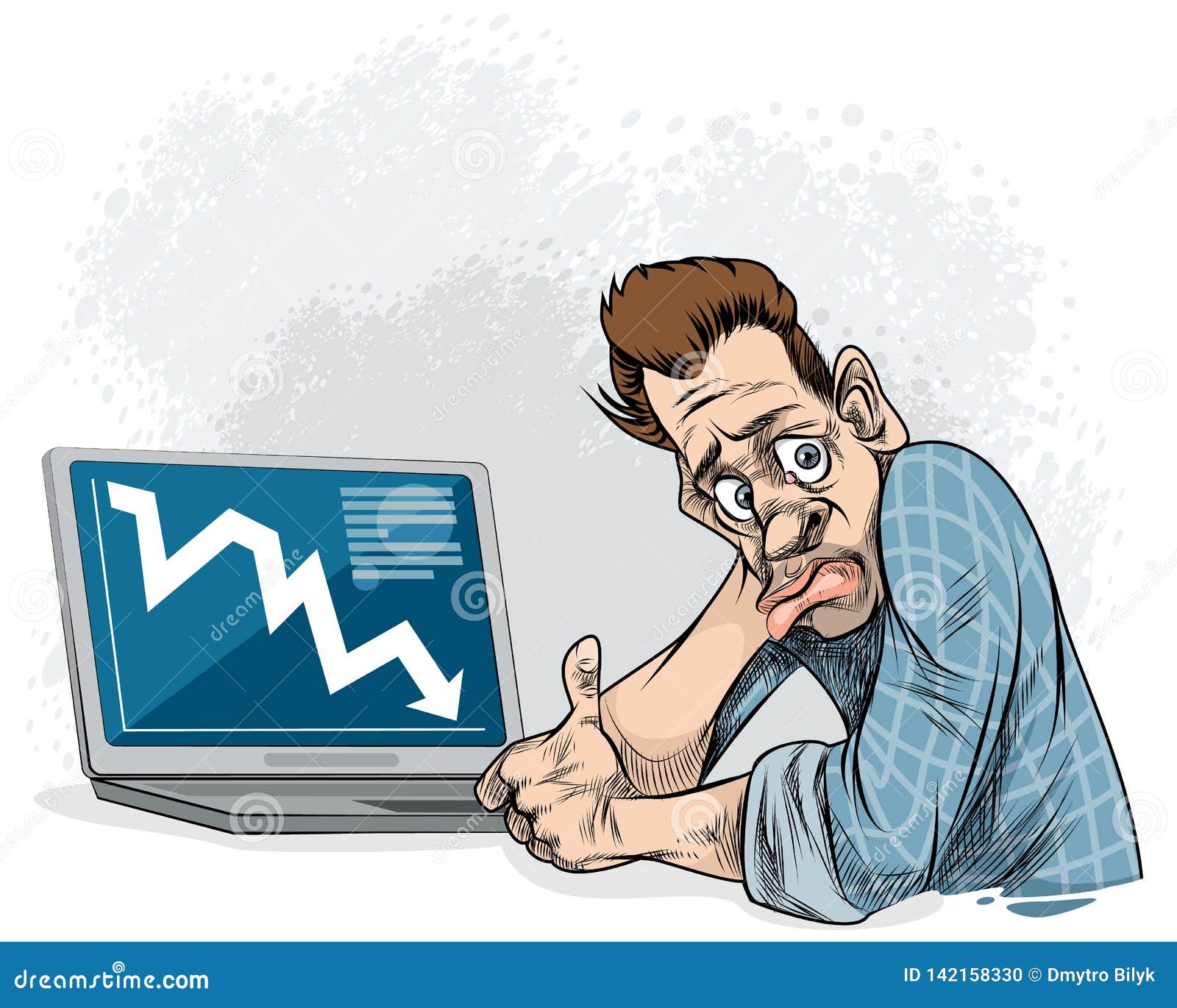 Man failed in business stock vector. Illustration of arrow - 142158330