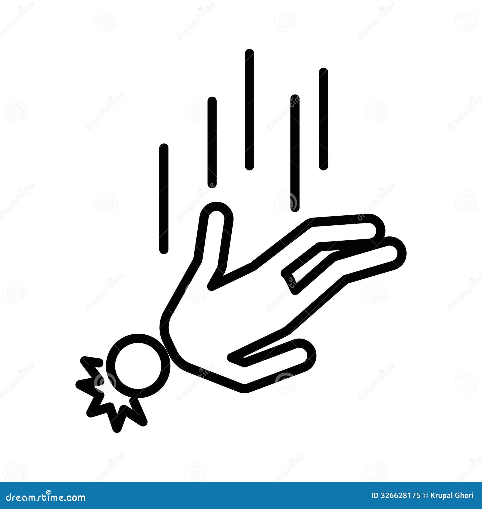 Man Fall Down Icon Linear Logo Mark in Black and White Stock Vector ...