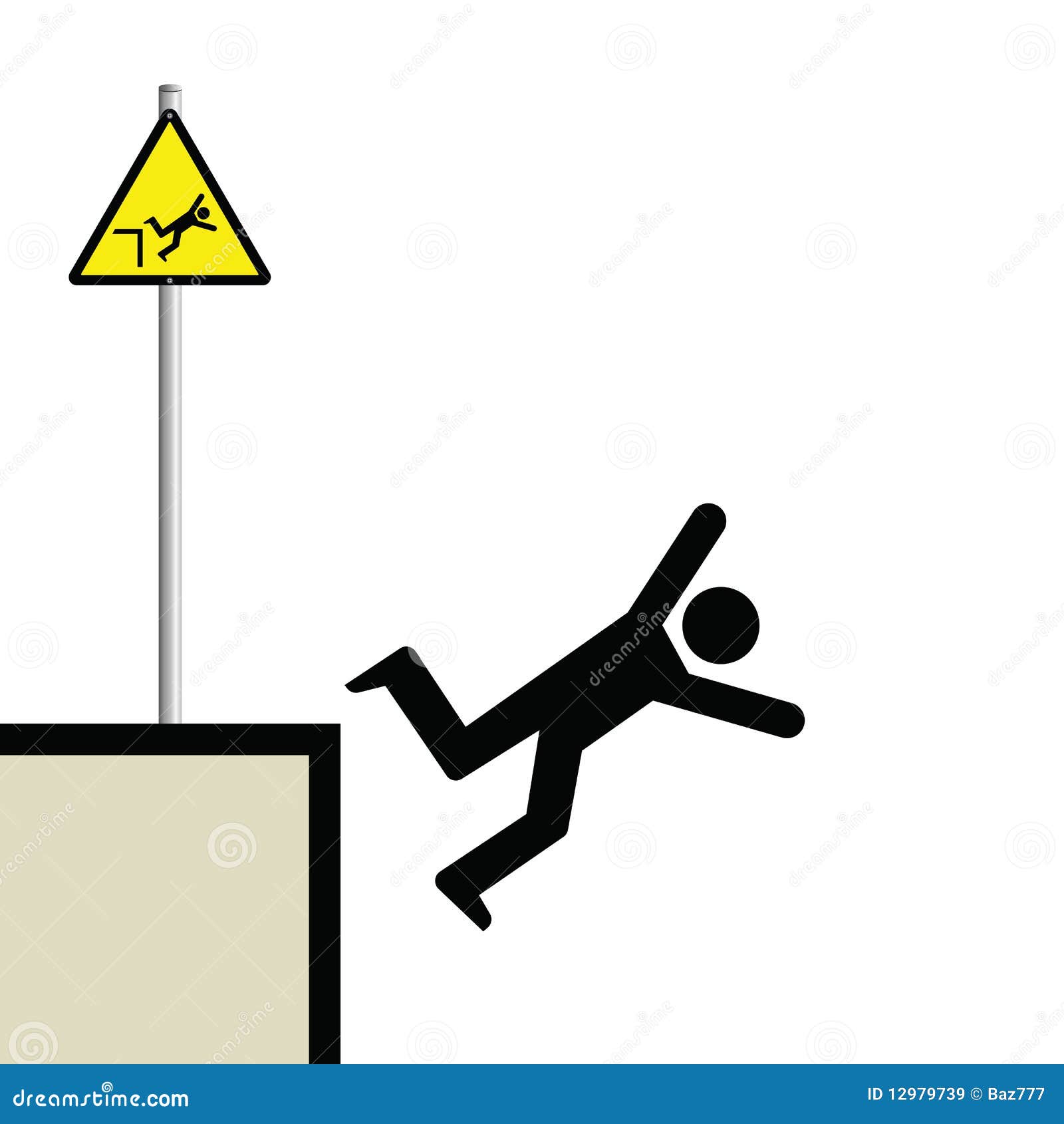 Man falling stock vector. Illustration of post, misfortune - 12979739