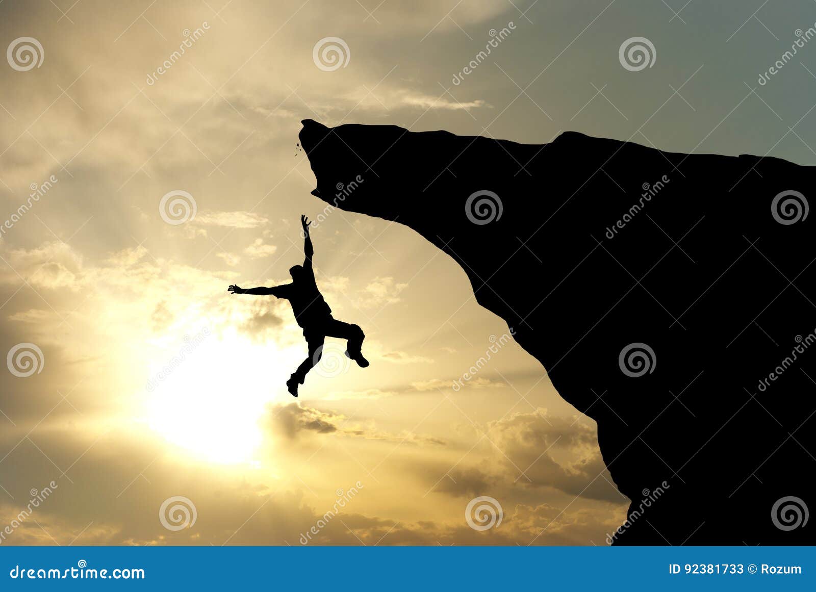 Falling Person Screaming With Arms Outstretched Stock Photography ...