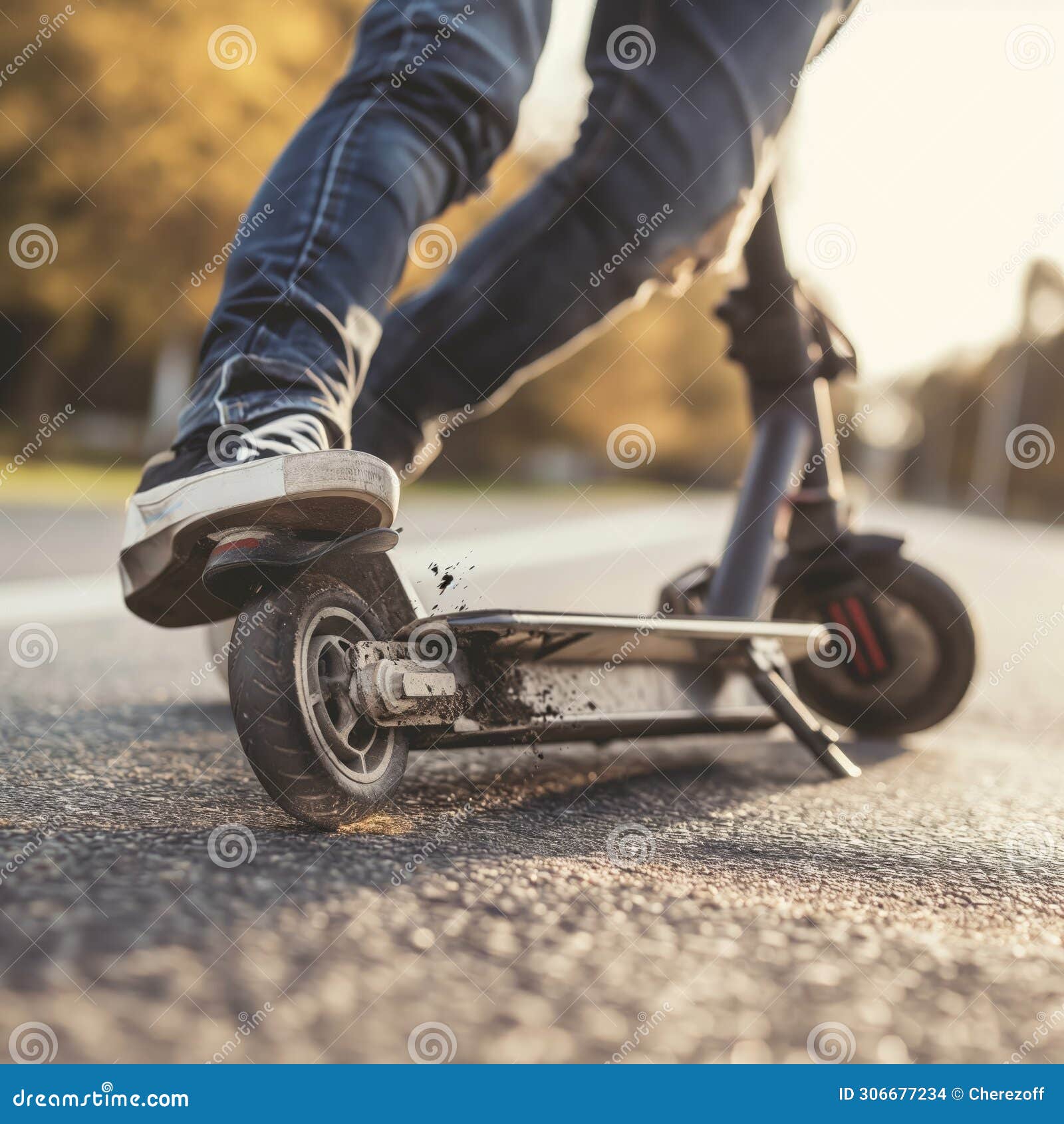 Man Falling Off an Electric Scooter Stock Photo - Image of insurance ...
