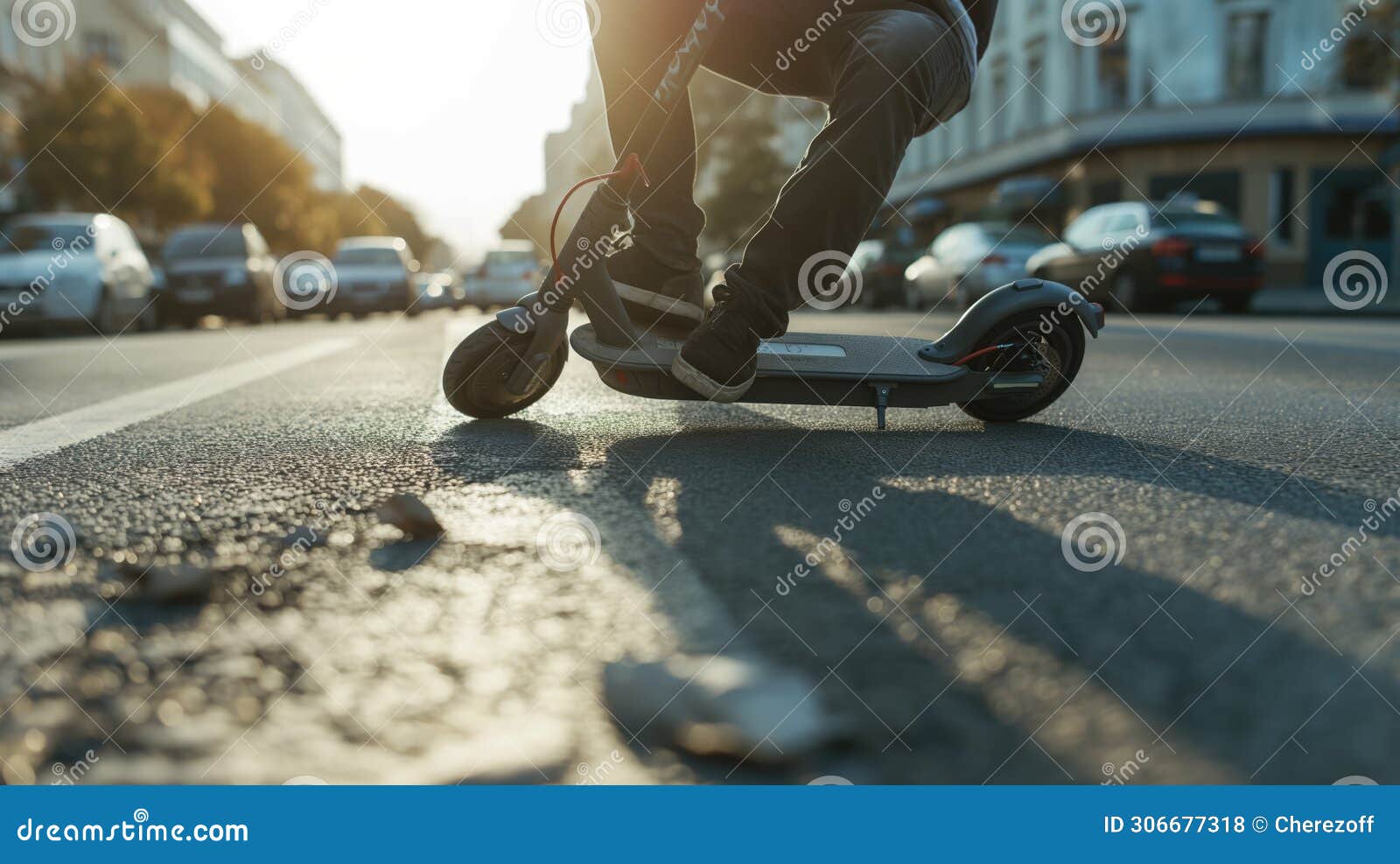 Man Falling Off an Electric Scooter Stock Photo - Image of character ...
