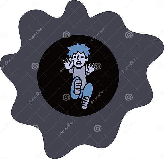 Man Falling into a Pit Simple Illustration Stock Illustration ...