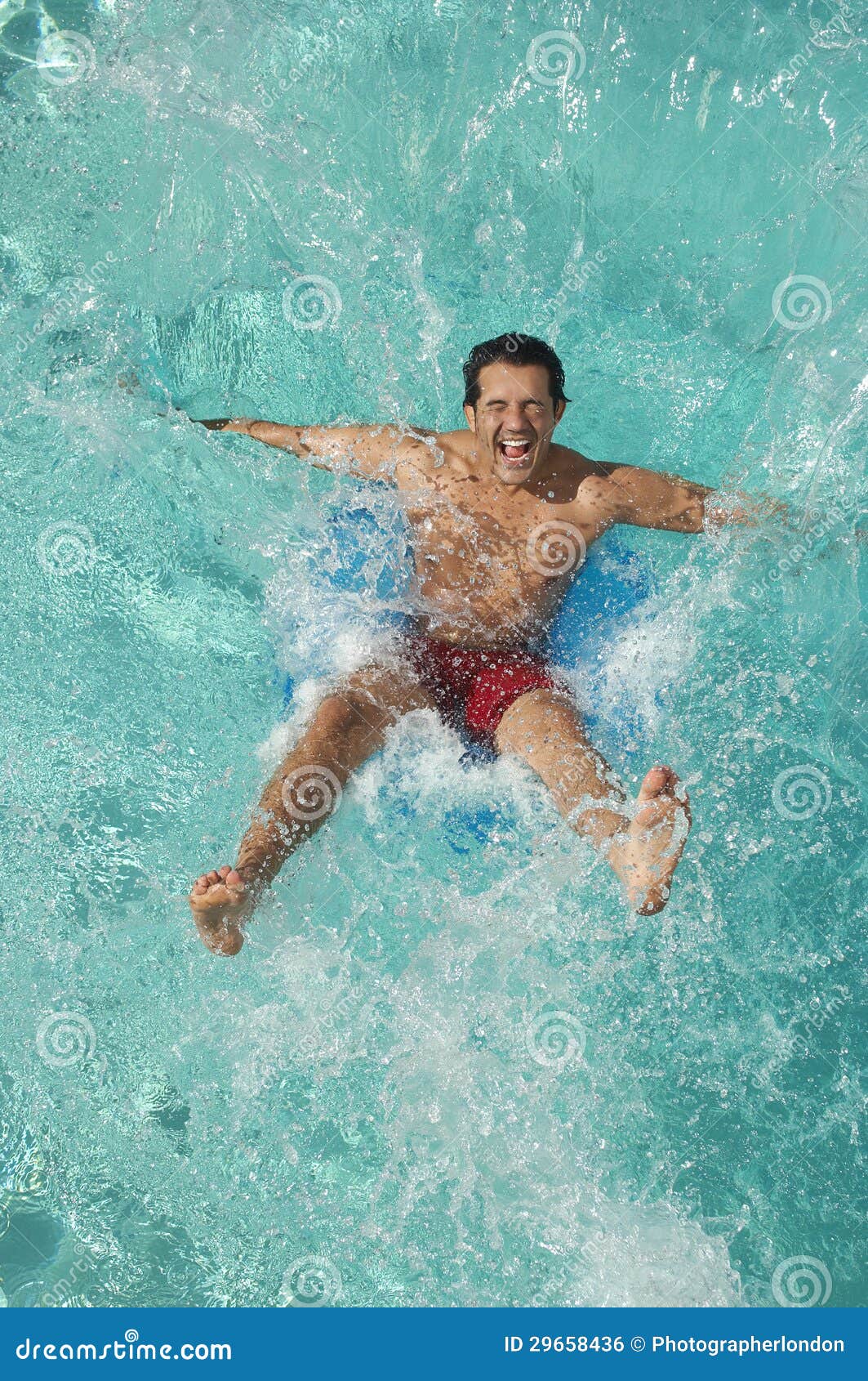 Man Falling into Swimming Pool Stock Photo - Image of exhilaration ...