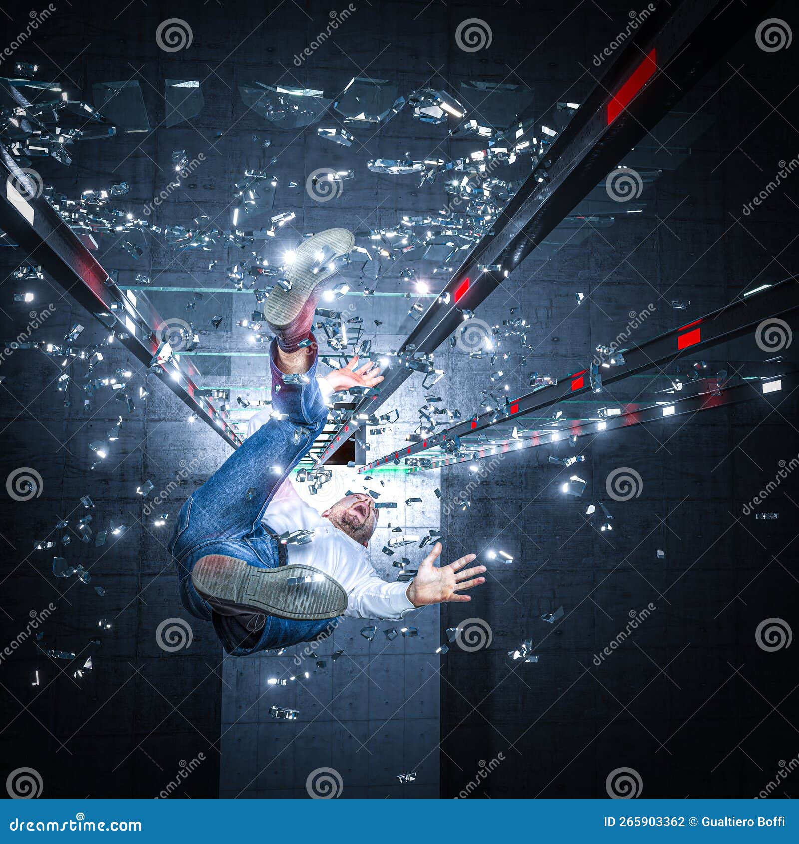 Man falls stock photo. Image of metaphor, crisis, square - 265903362