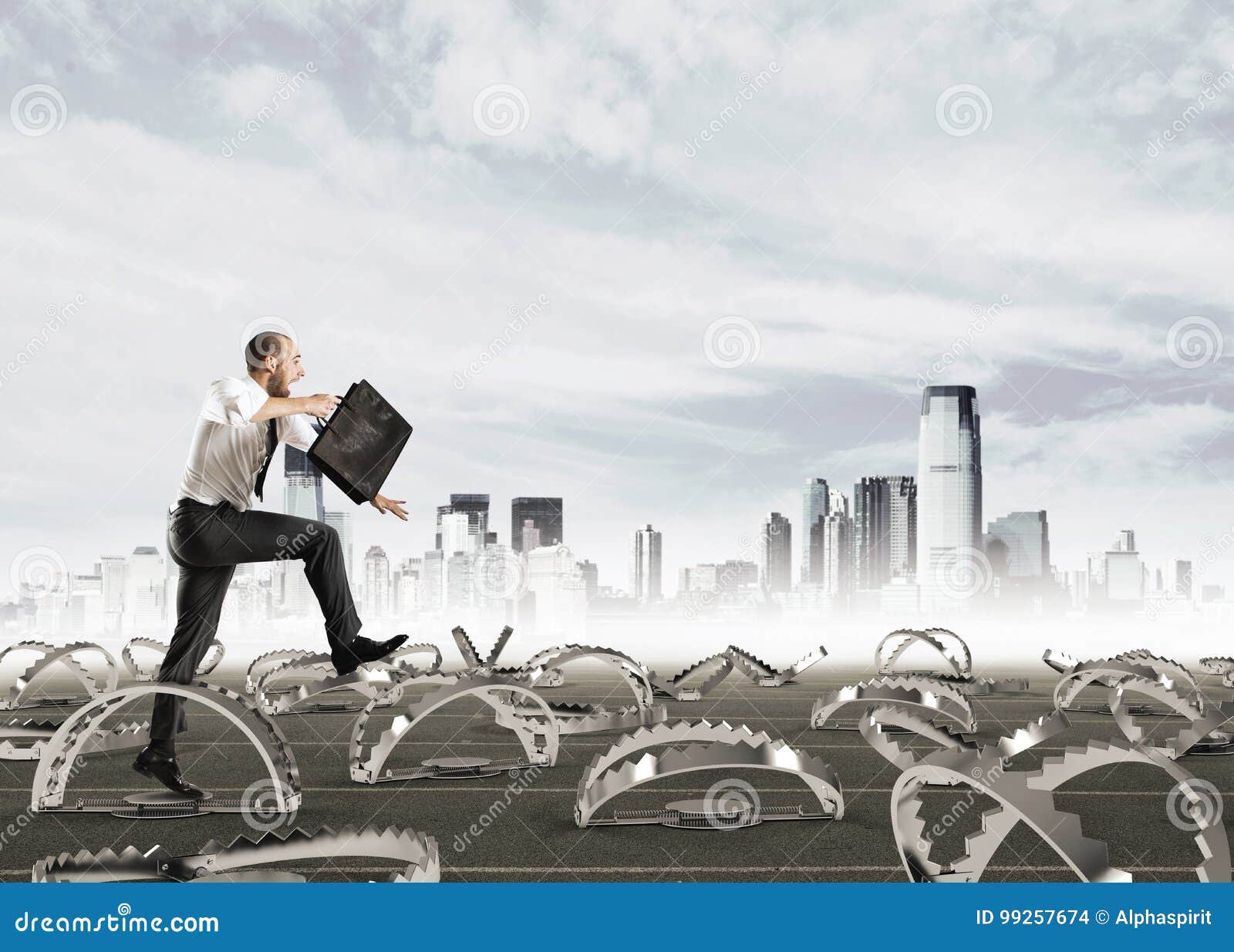 Man Run in a Thousand Difficulties Stock Photo - Image of catch ...