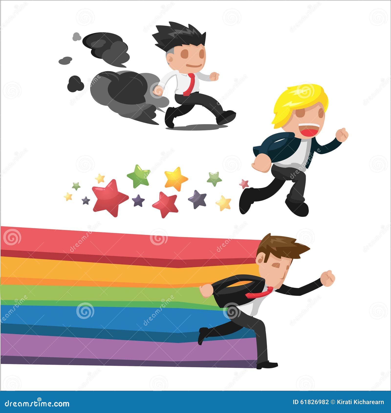 Man Fantasy Run Cartoon Concept Vector Stock Vector - Illustration of ...