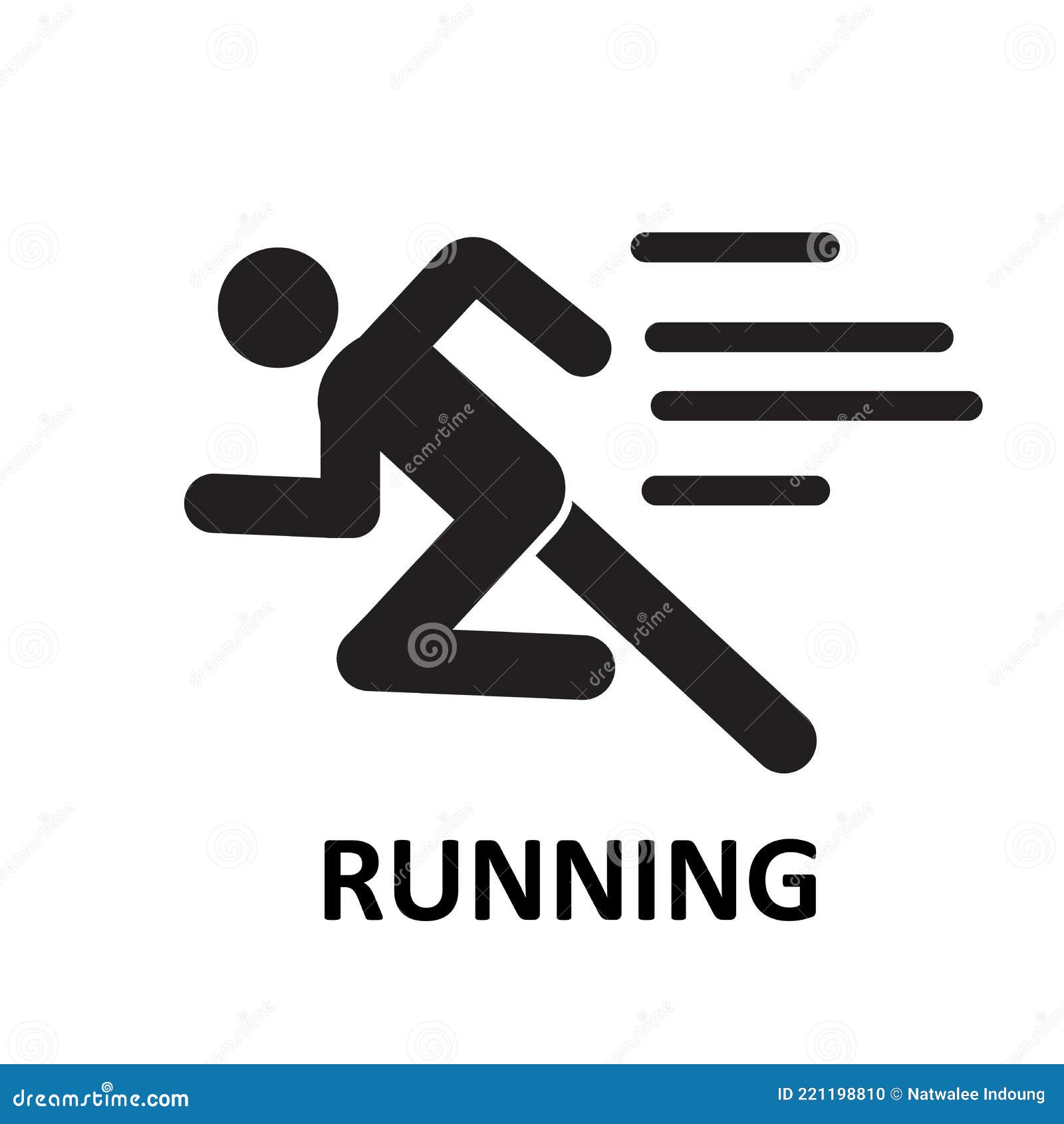 A Man Fast Running Icon, Rush Icon Stock Vector - Illustration of ...