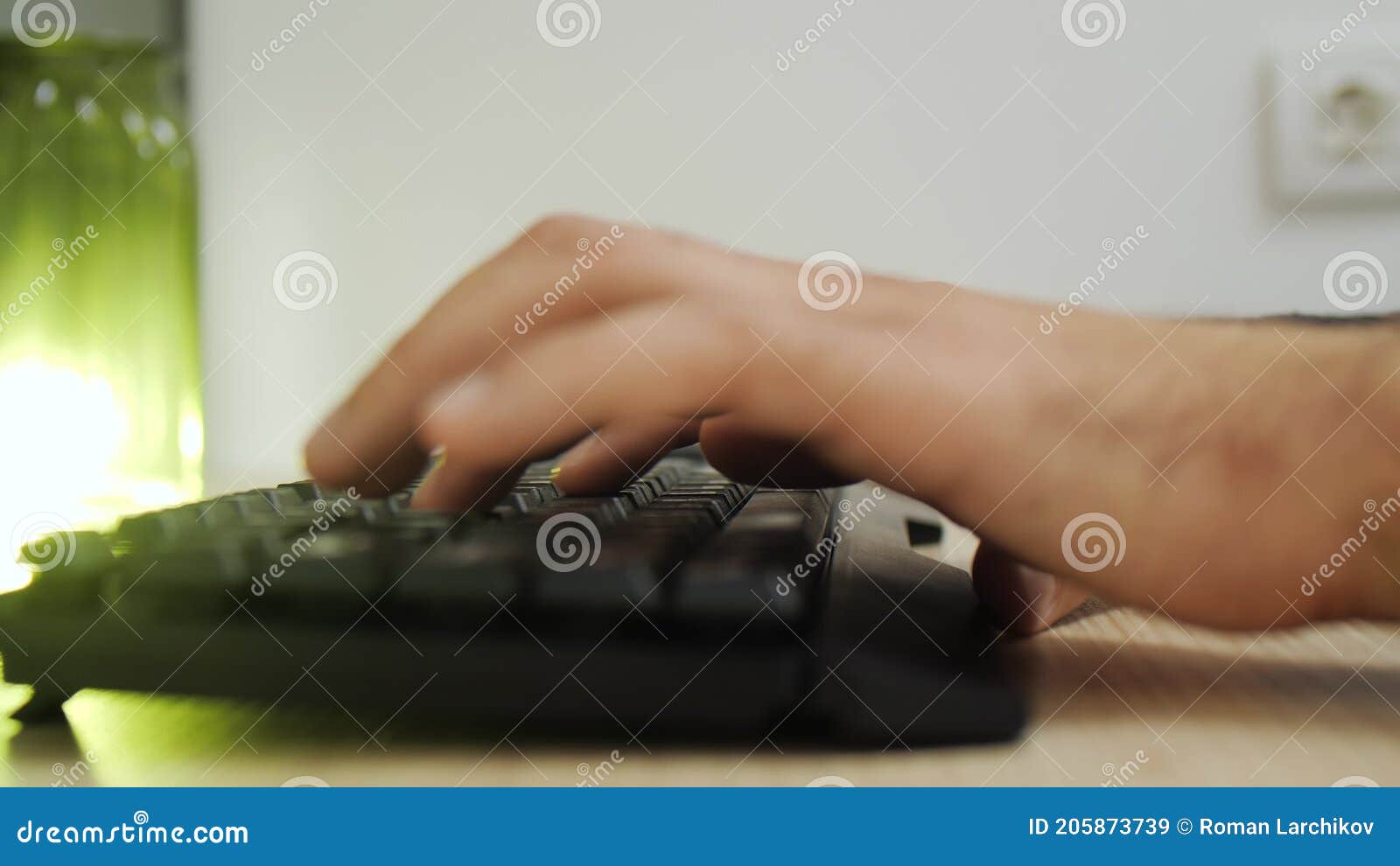 Man Fast Typing on Black Computer Keyboard Stock Video - Video of hands ...