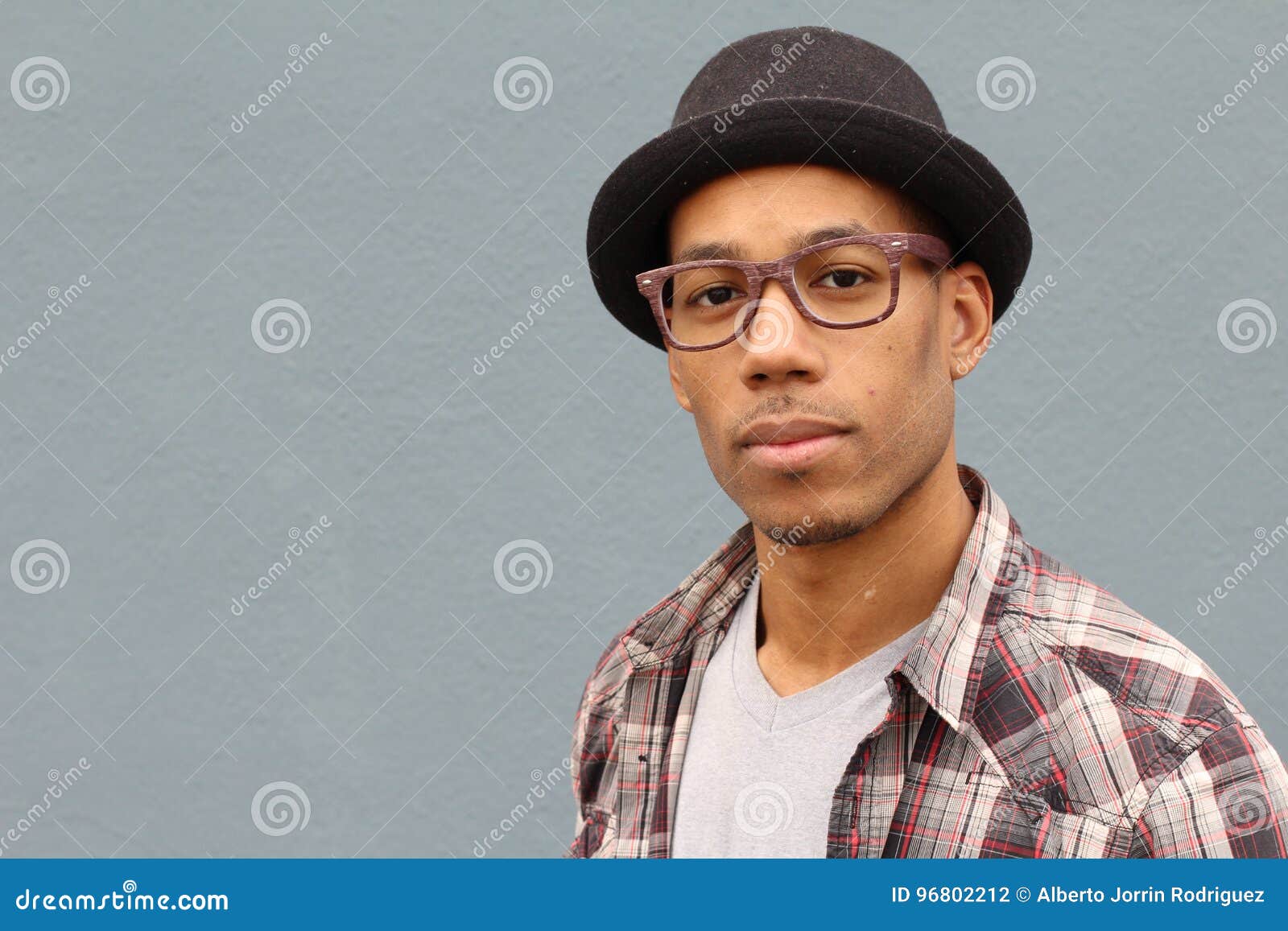 Man with Fedora Hat and Eye Glasses Stock Photo - Image of look, person ...