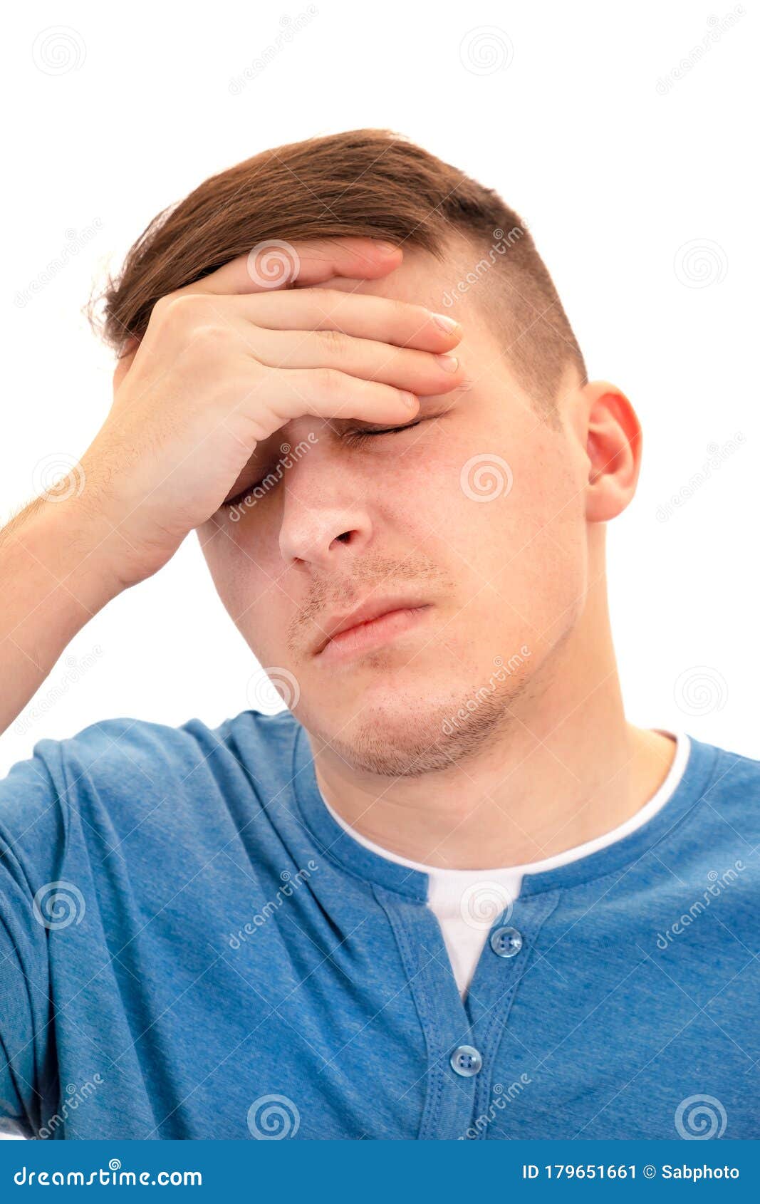 Man feel Headache stock image. Image of headache, pang - 179651661