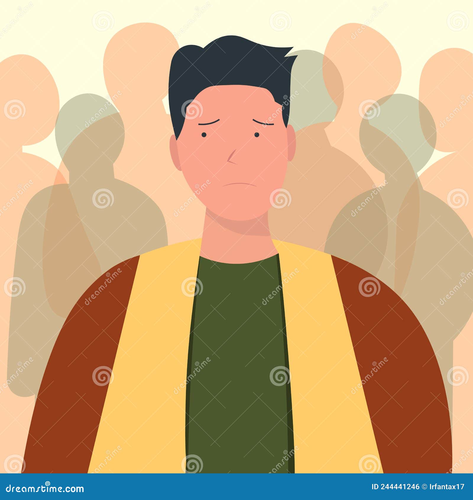 Embarrassed Insecure Emoticon Vector Illustration | CartoonDealer.com ...