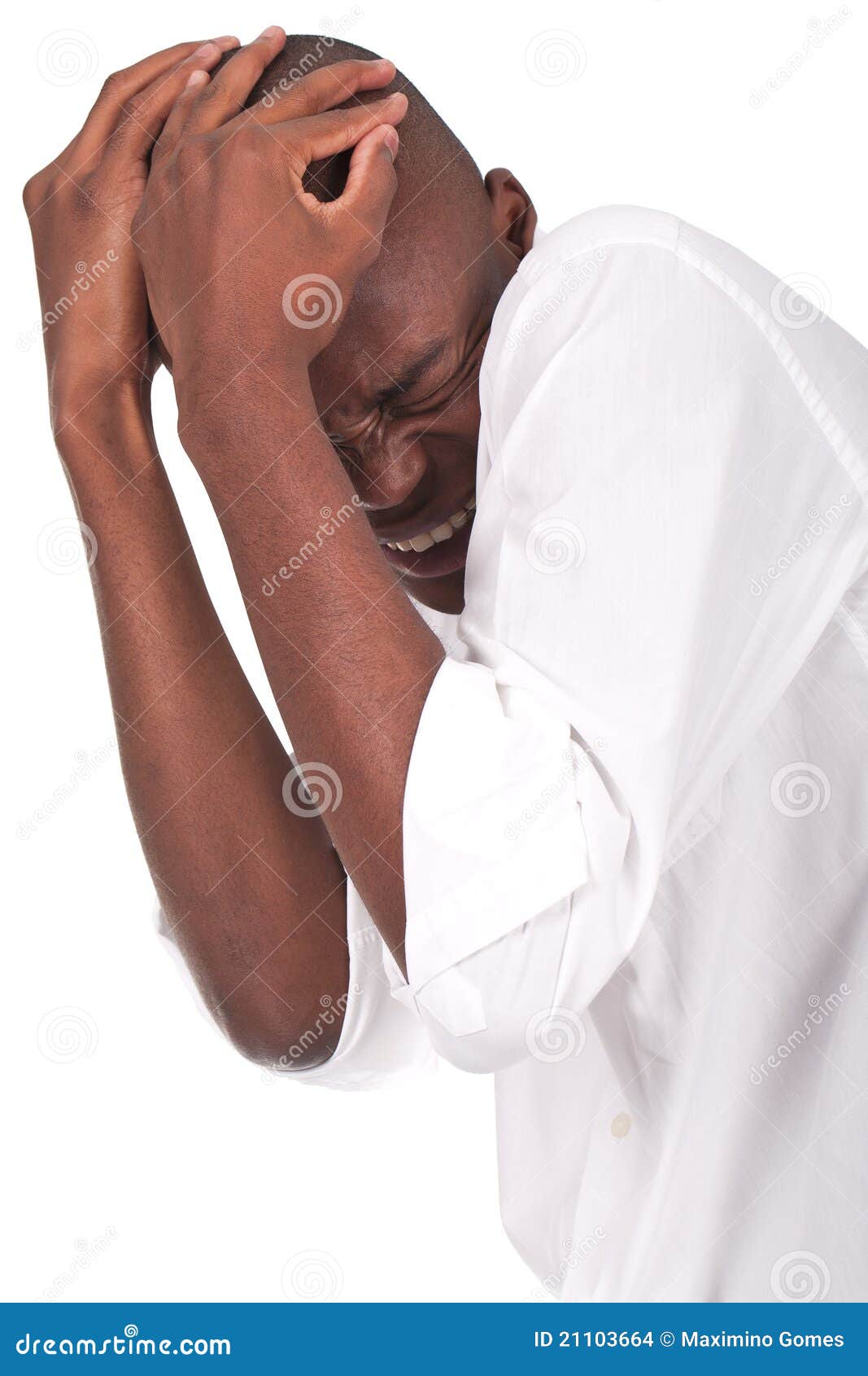 Man Feeling Afraid and Scared Stock Photo - Image of caged, constrained ...