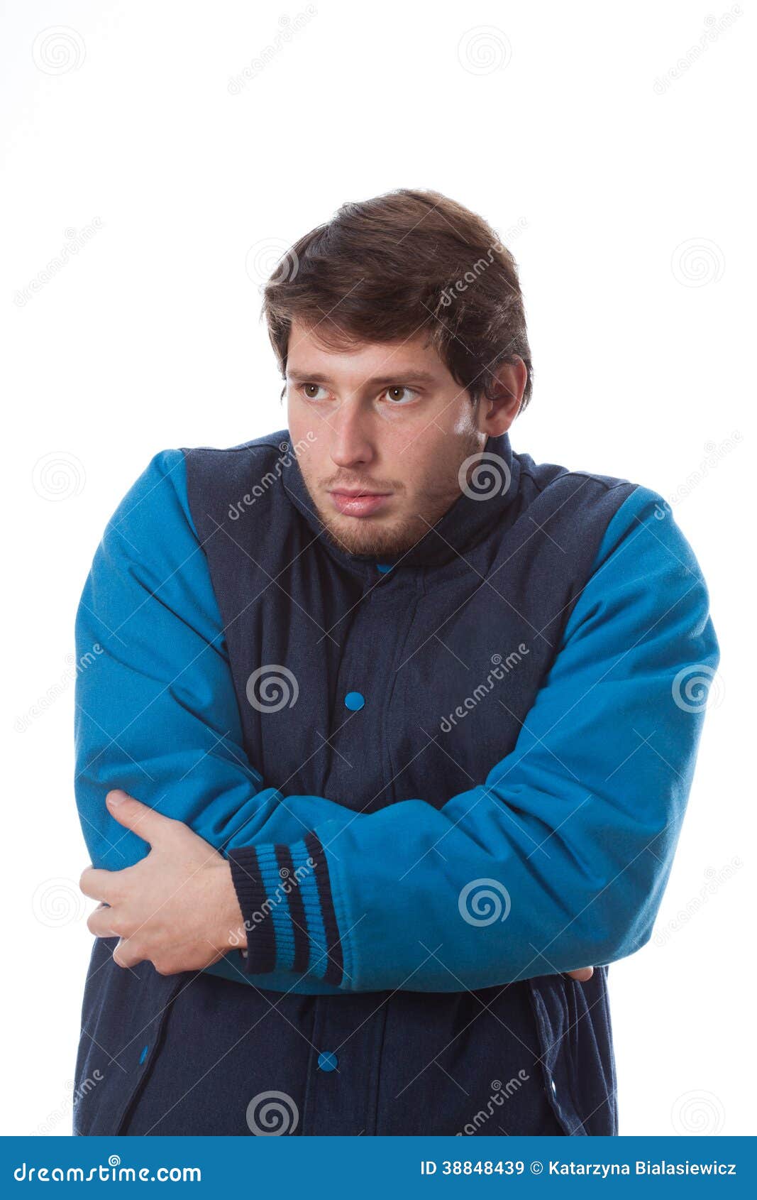 Man feeling cold stock image. Image of pensive, illy - 38848439
