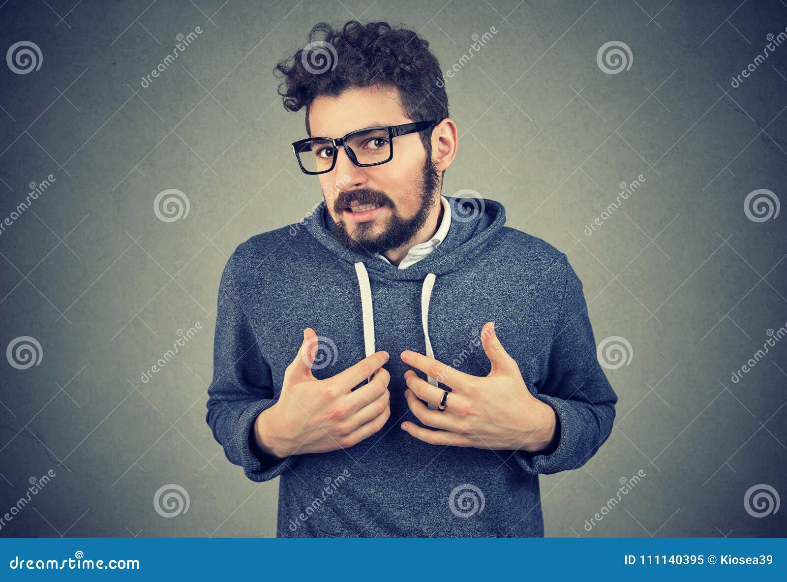 Man Feeling Embarrassed and Looking at Camera Stock Image - Image of ...