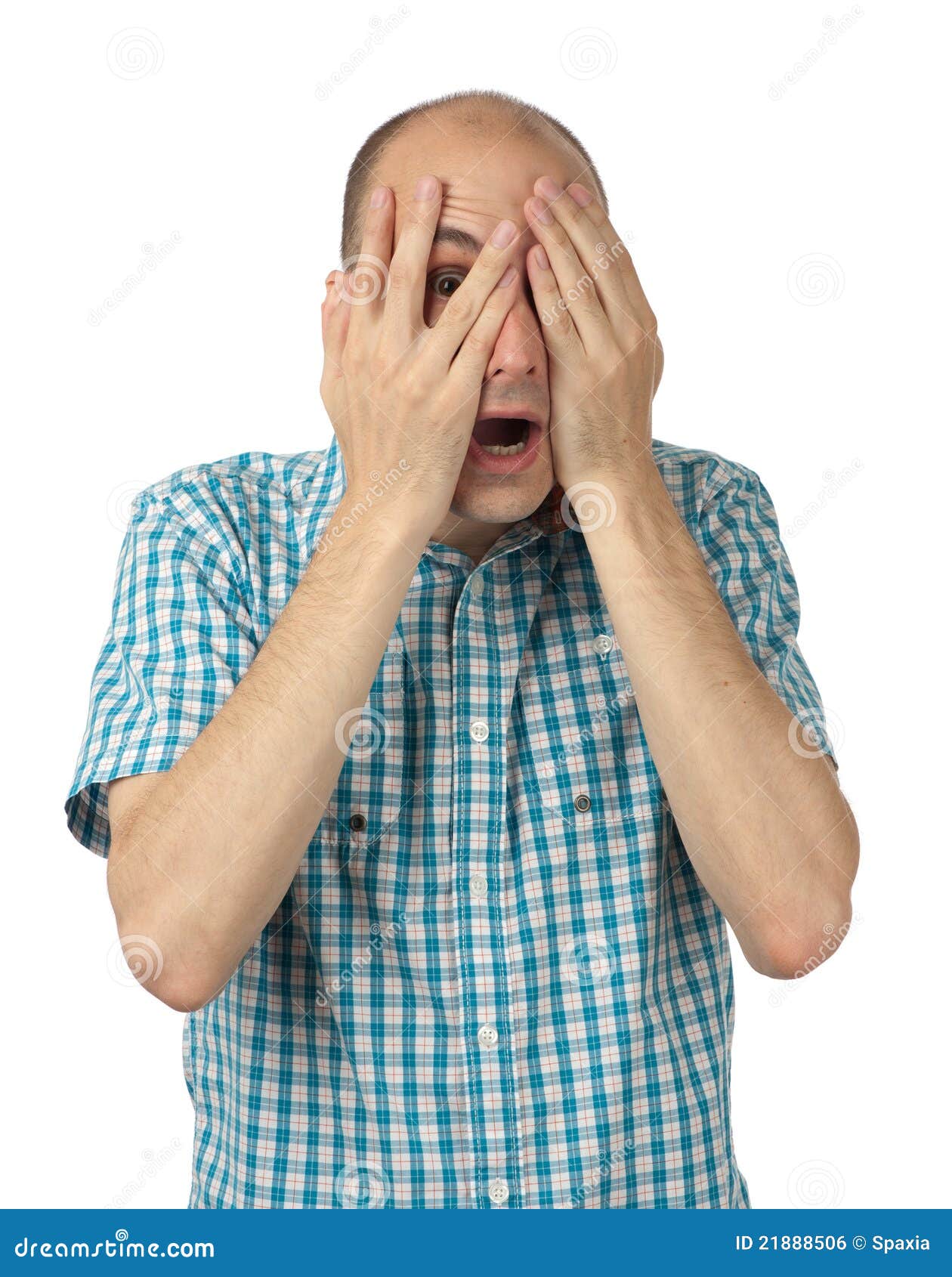 Man feeling fear stock photo. Image of mouth, news, finger - 21888506