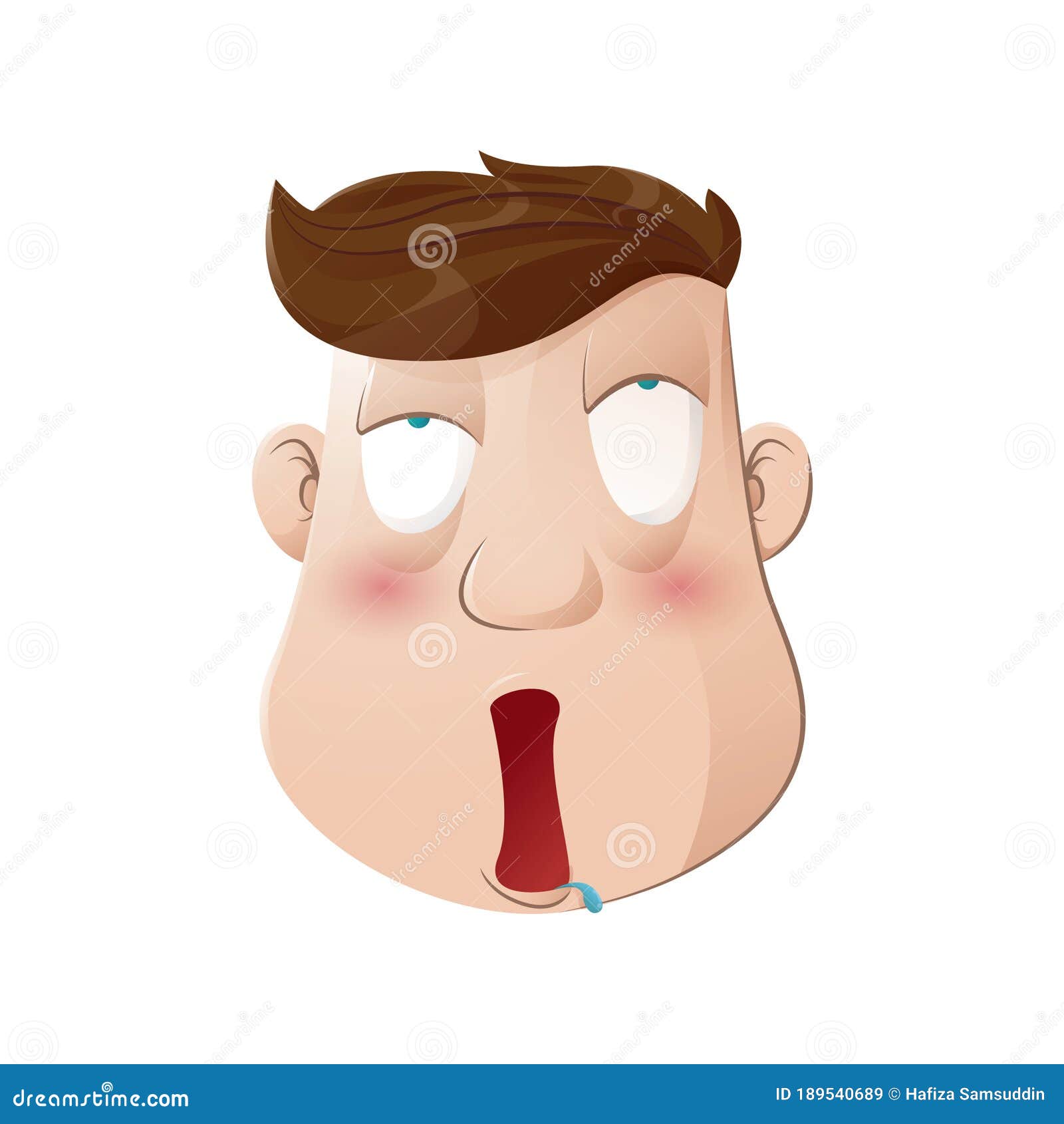 Man Feeling Nauseous. Vector Illustration Decorative Design Stock ...