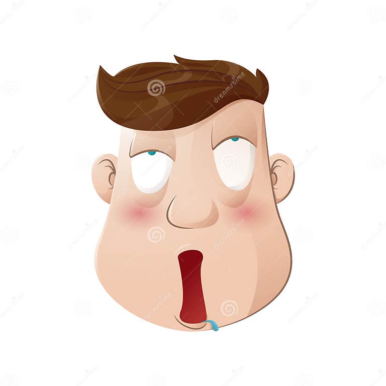 Man Feeling Nauseous. Vector Illustration Decorative Design Stock ...