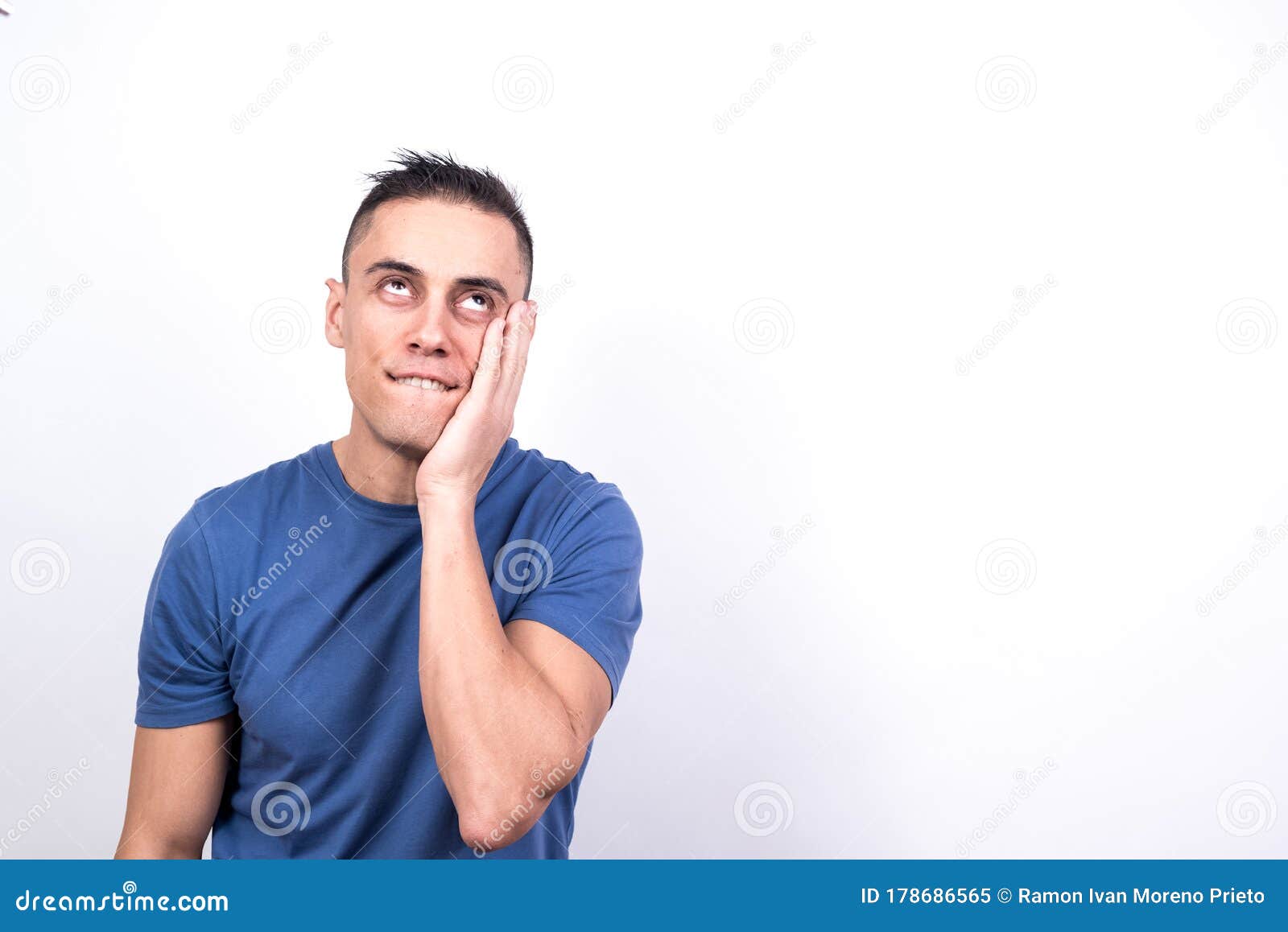 Man feeling pleasure stock image. Image of space, single - 178686565