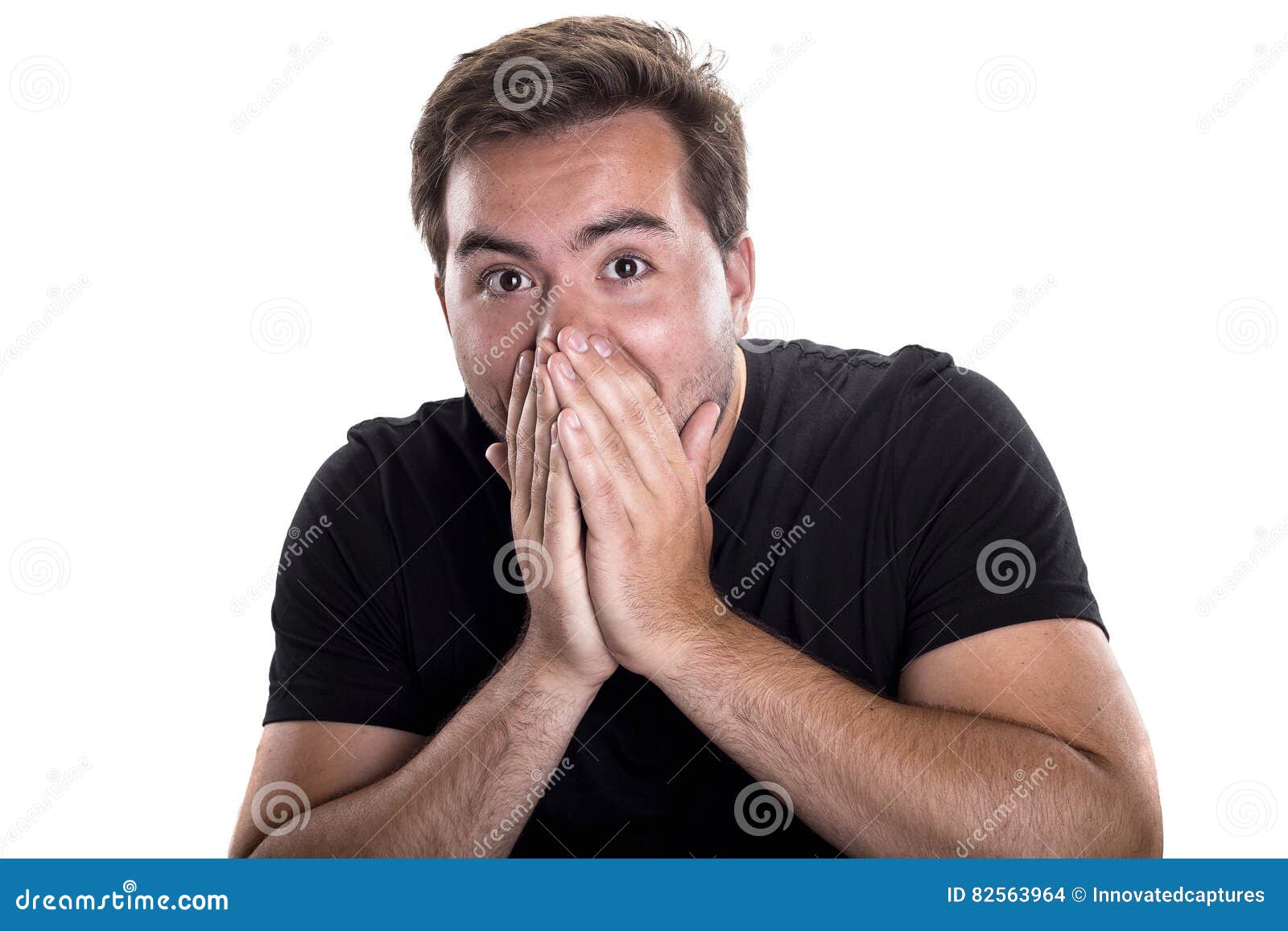 Man Feeling Surprised stock photo. Image of background - 82563964