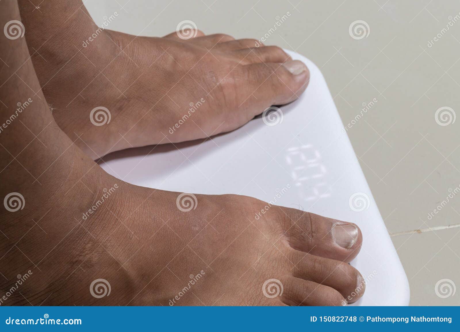 Man Feet and Digital Smart Scale Stock Photo - Image of high, graphic ...