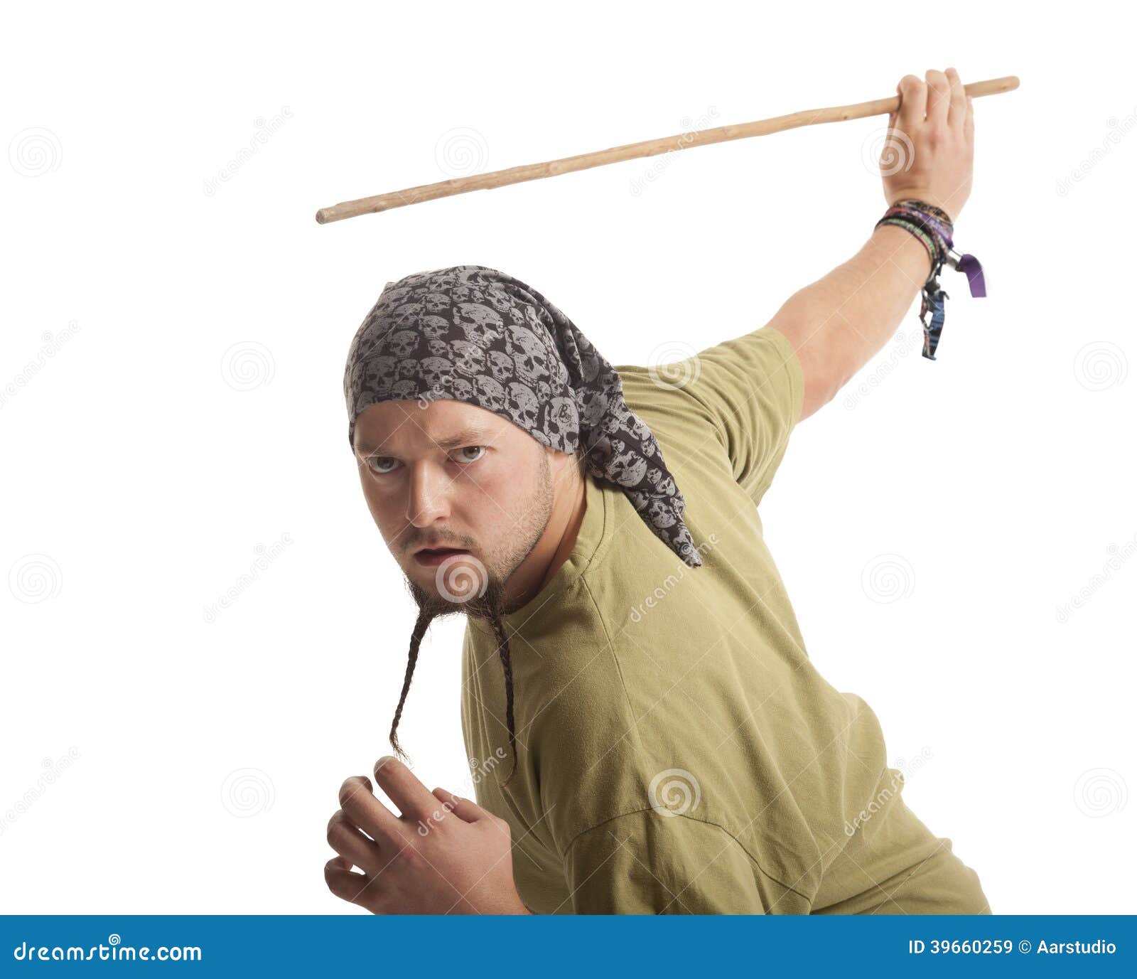 Man Fencing stock image. Image of male, healthy, headscarf - 39660259