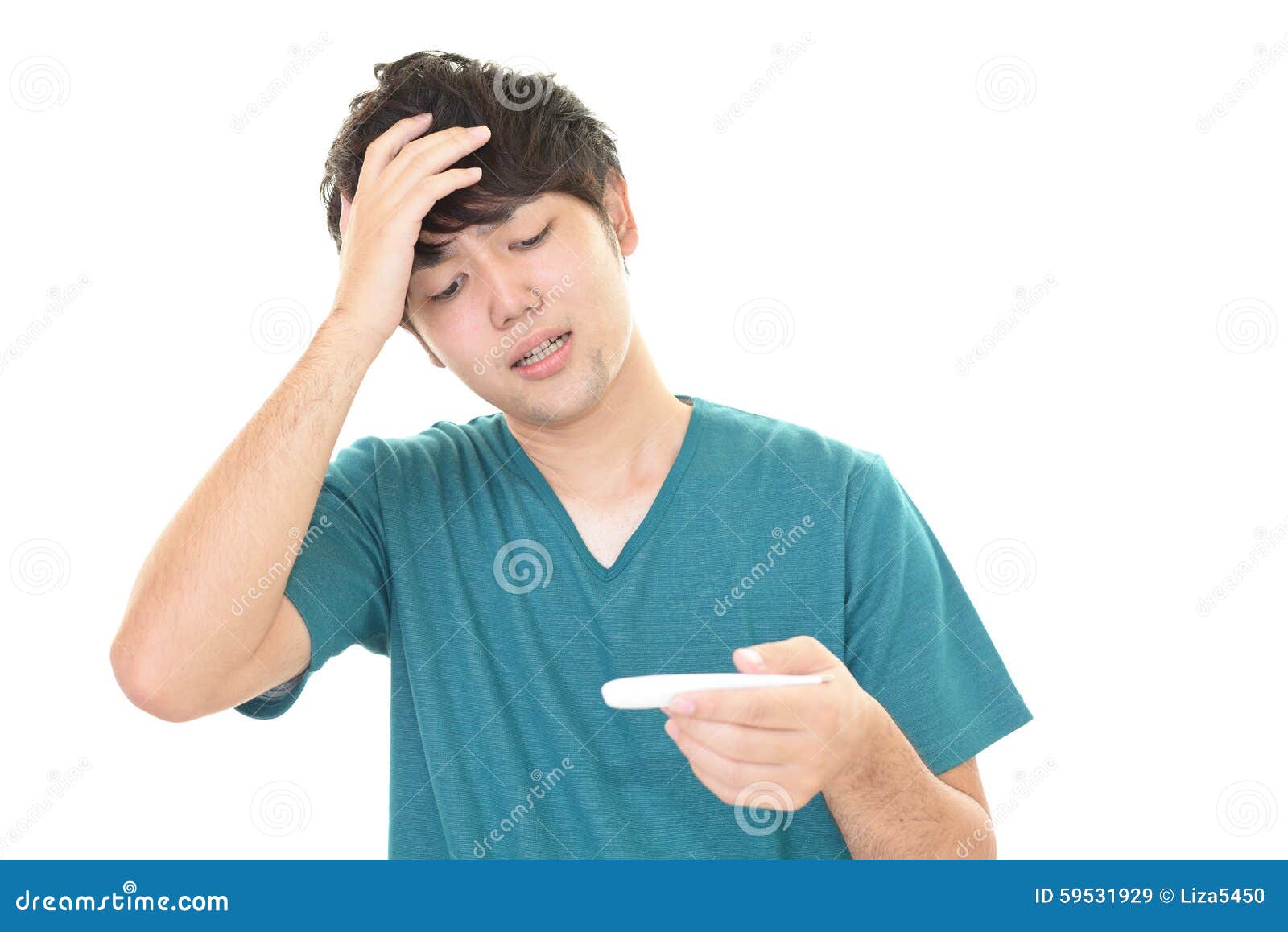 Man with fever stock image. Image of adult, hair, husband - 59531929