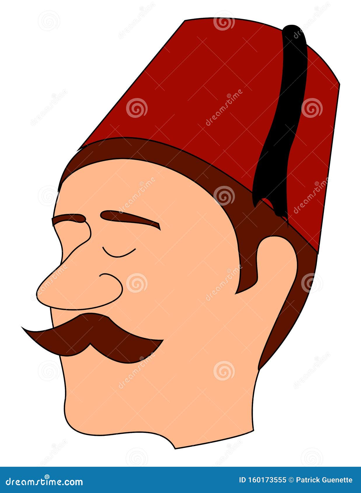 Man with Fez, Illustration, Vector Stock Vector - Illustration of ...