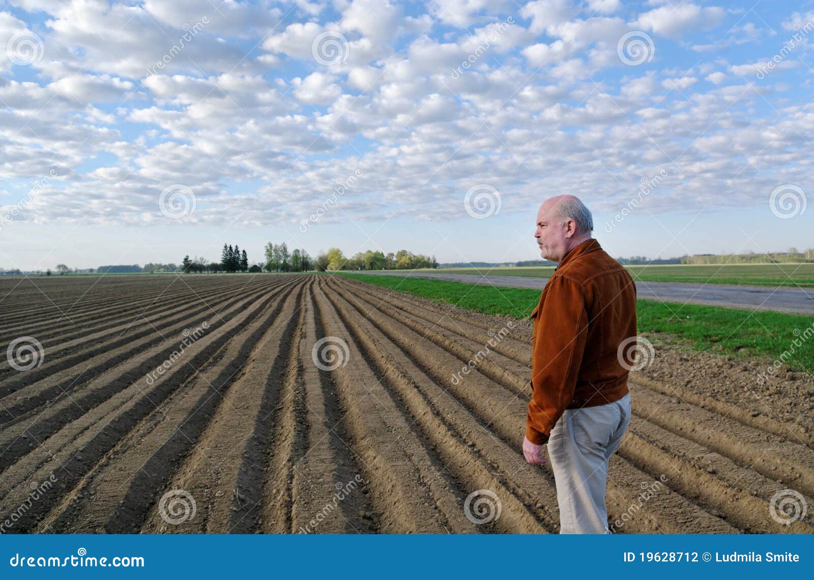 Man on a field. stock photo. Image of occupation, field - 19628712