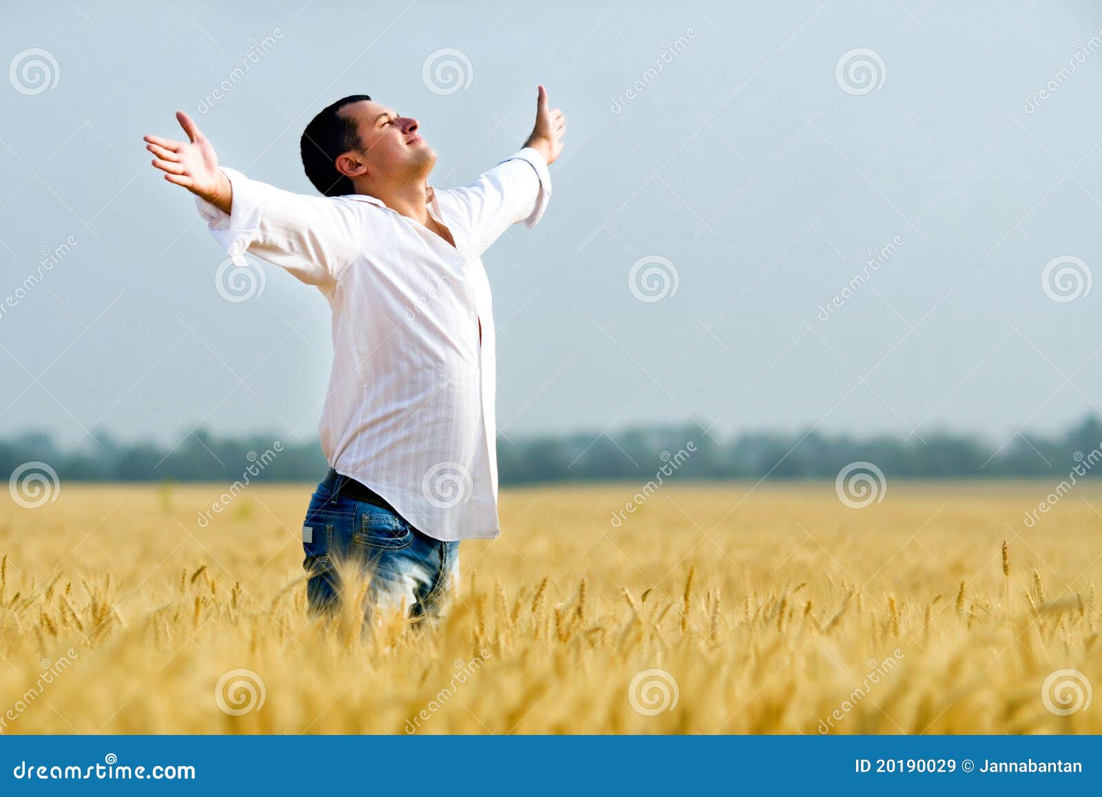 Man in field stock image. Image of landscape, grass, hair - 20190029
